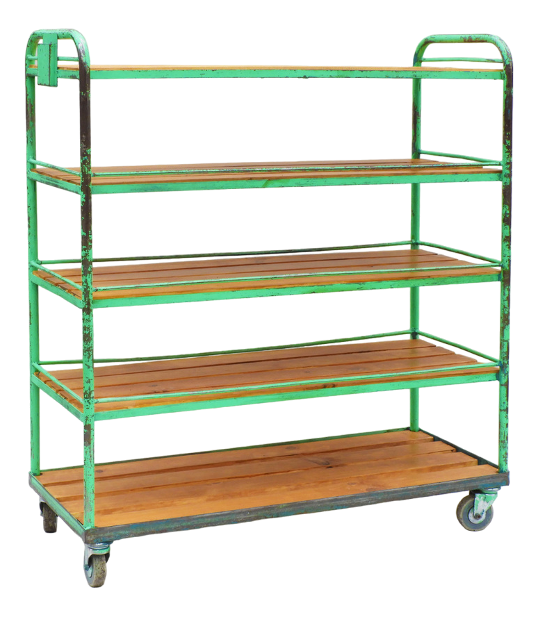 Vintage Industrial French Rolling Cart Factory Trolley, 1960s | Chairish