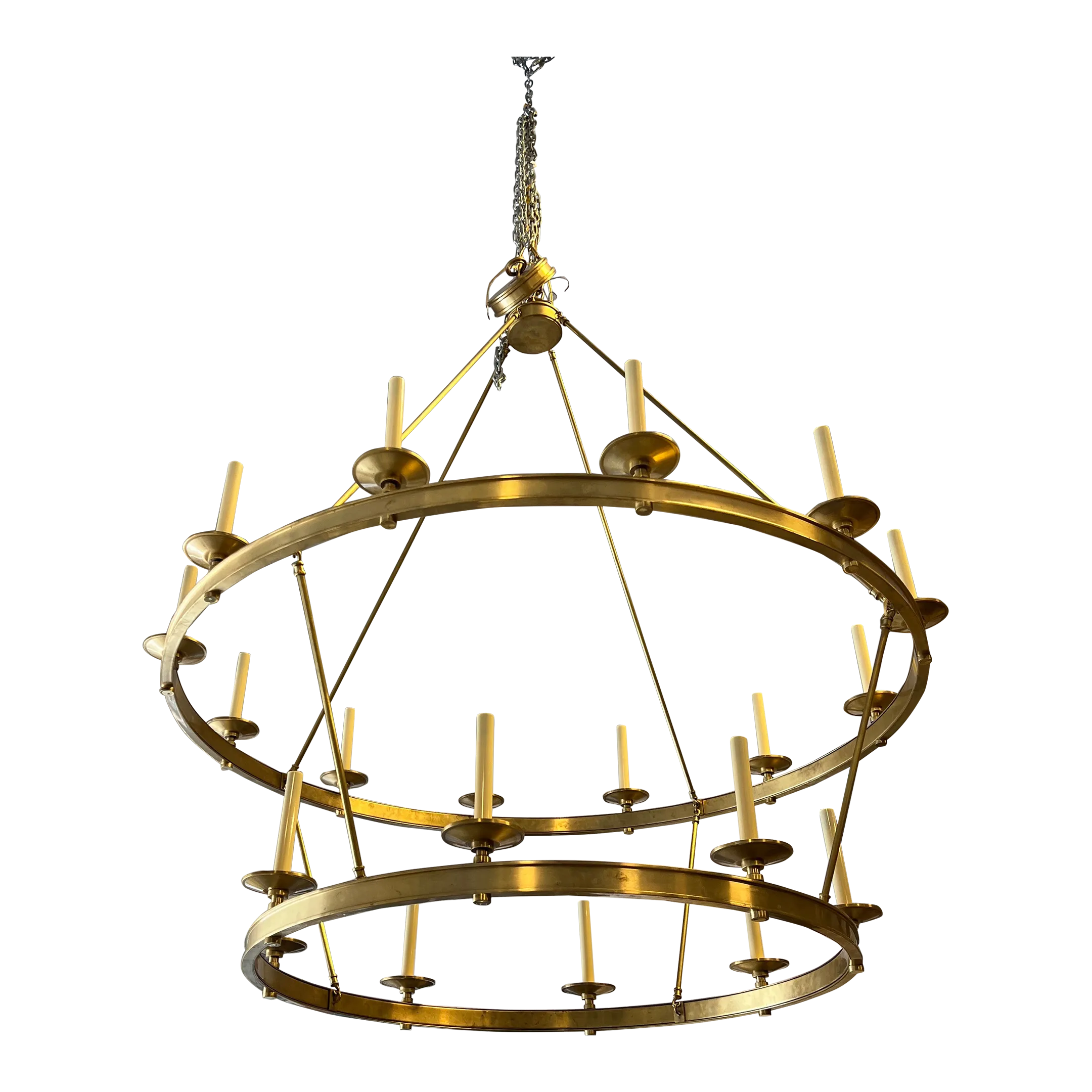 Visual Comfort Launceton Grande Two Tiered Chandelier | Chairish