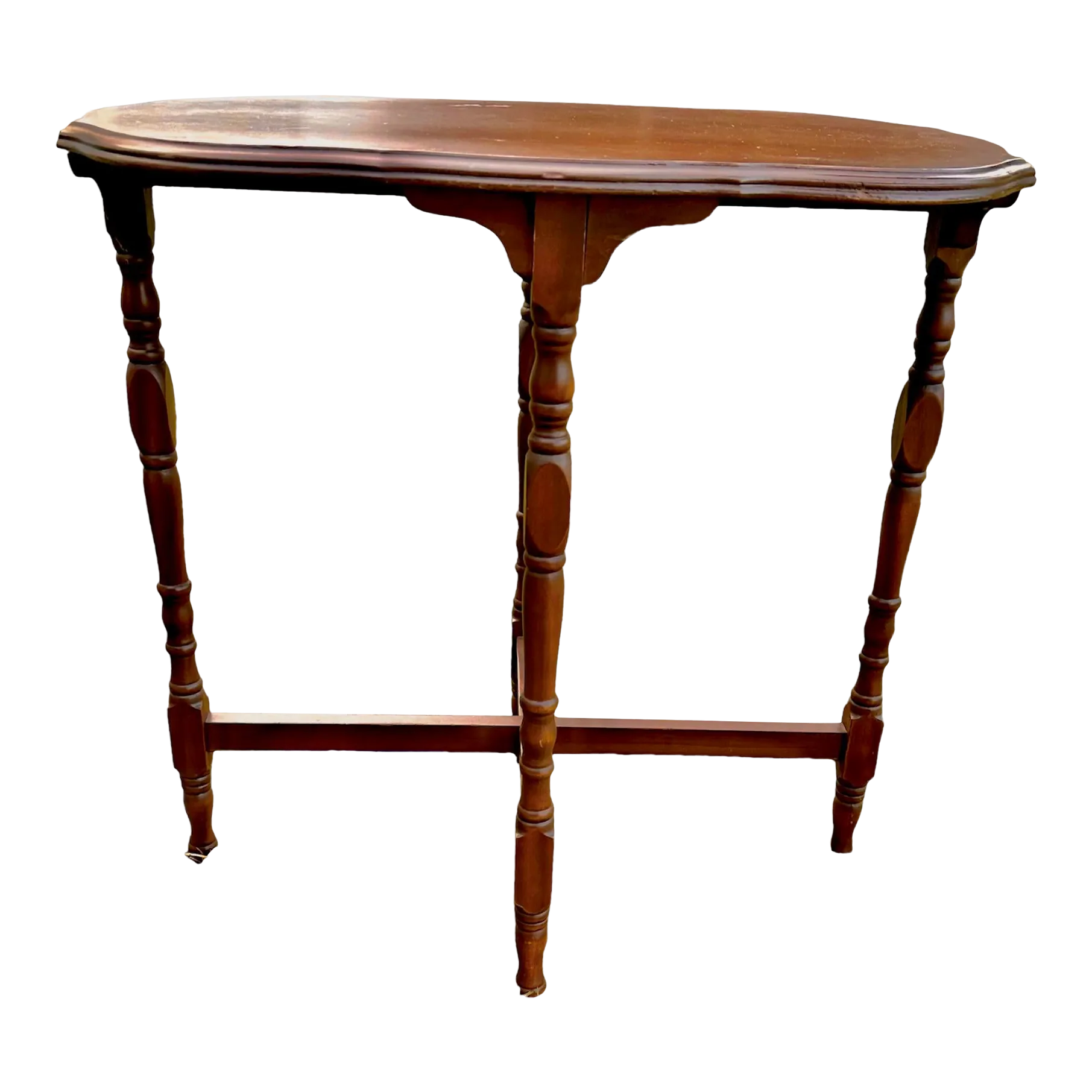 Vintage Oval Parlor Table | Chairish