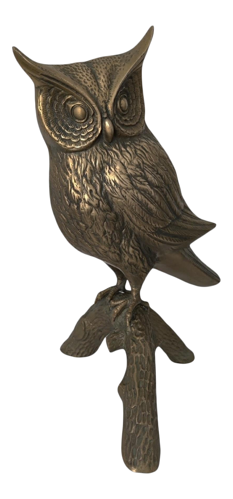 1960s Mid-Century Modern Monumental Brass Owl Sculpture | Chairish