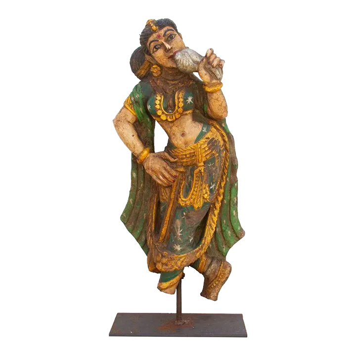 Antique Indian Stone Celestial Dancer | Chairish