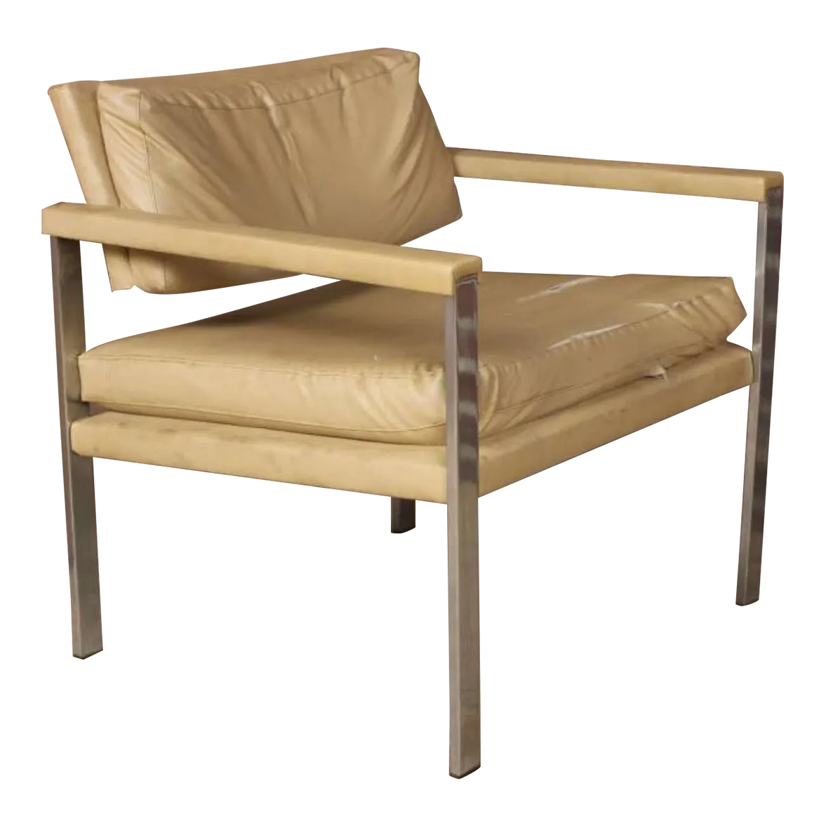 Mid 20th Century Mid Century Modern Chrome Milo Baughman Chair | Chairish