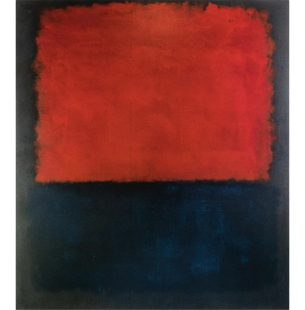 2003 After Mark Rothko "No. 207 (Red Over Dark Blue on Dark Gray ...