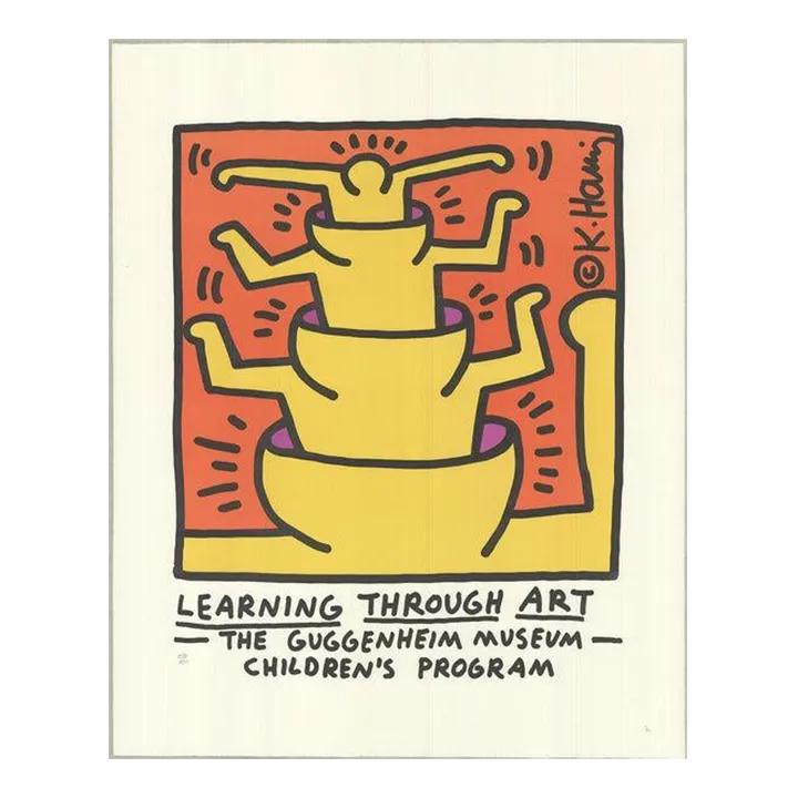 Keith Haring Learning Through Art, 1990 Lithograph | Chairish