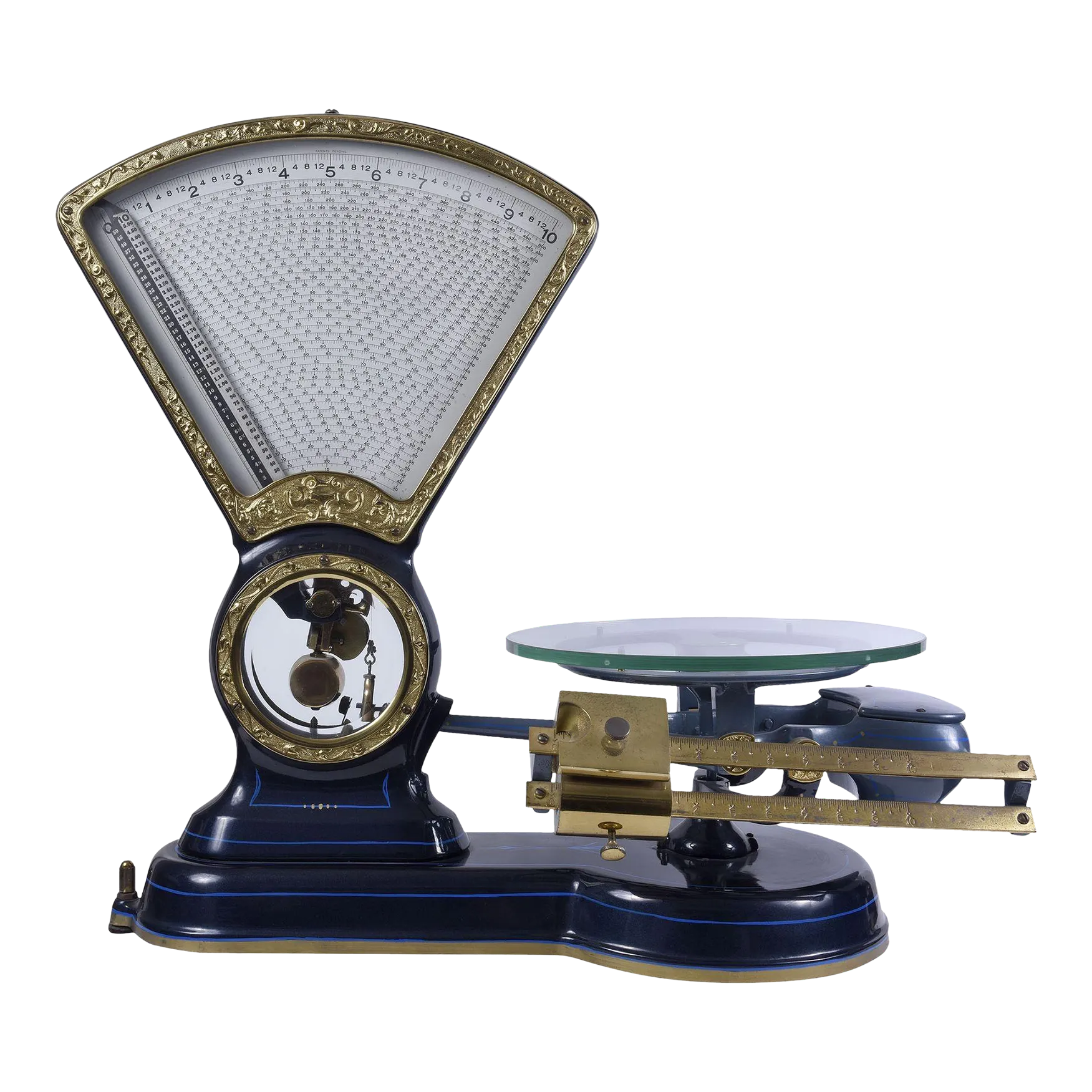 1910 Strubler Computing Scale Co Fancy Fan Scale | Chairish