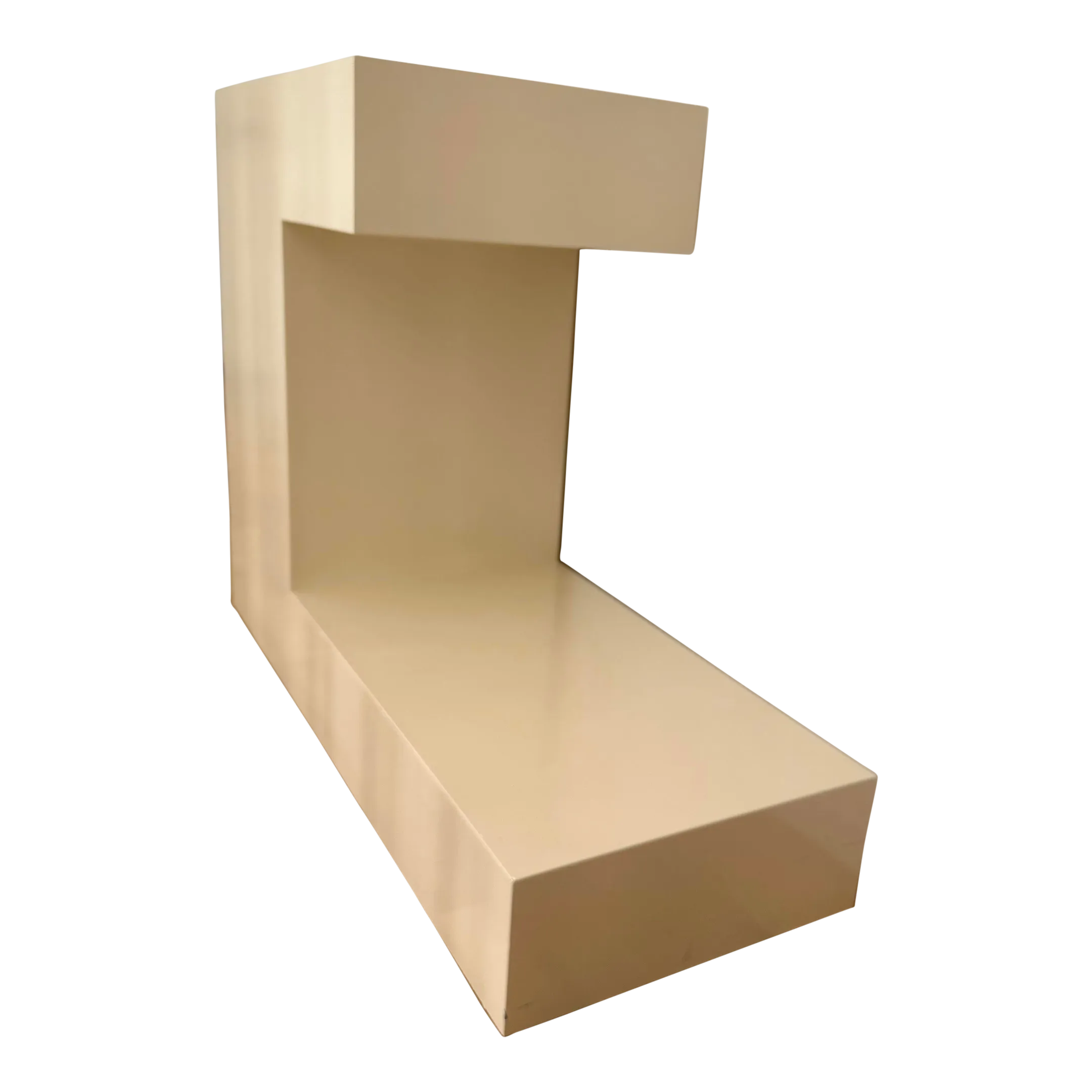 1980s Ivory Lacquered Two-Tiered Display Stand | Chairish