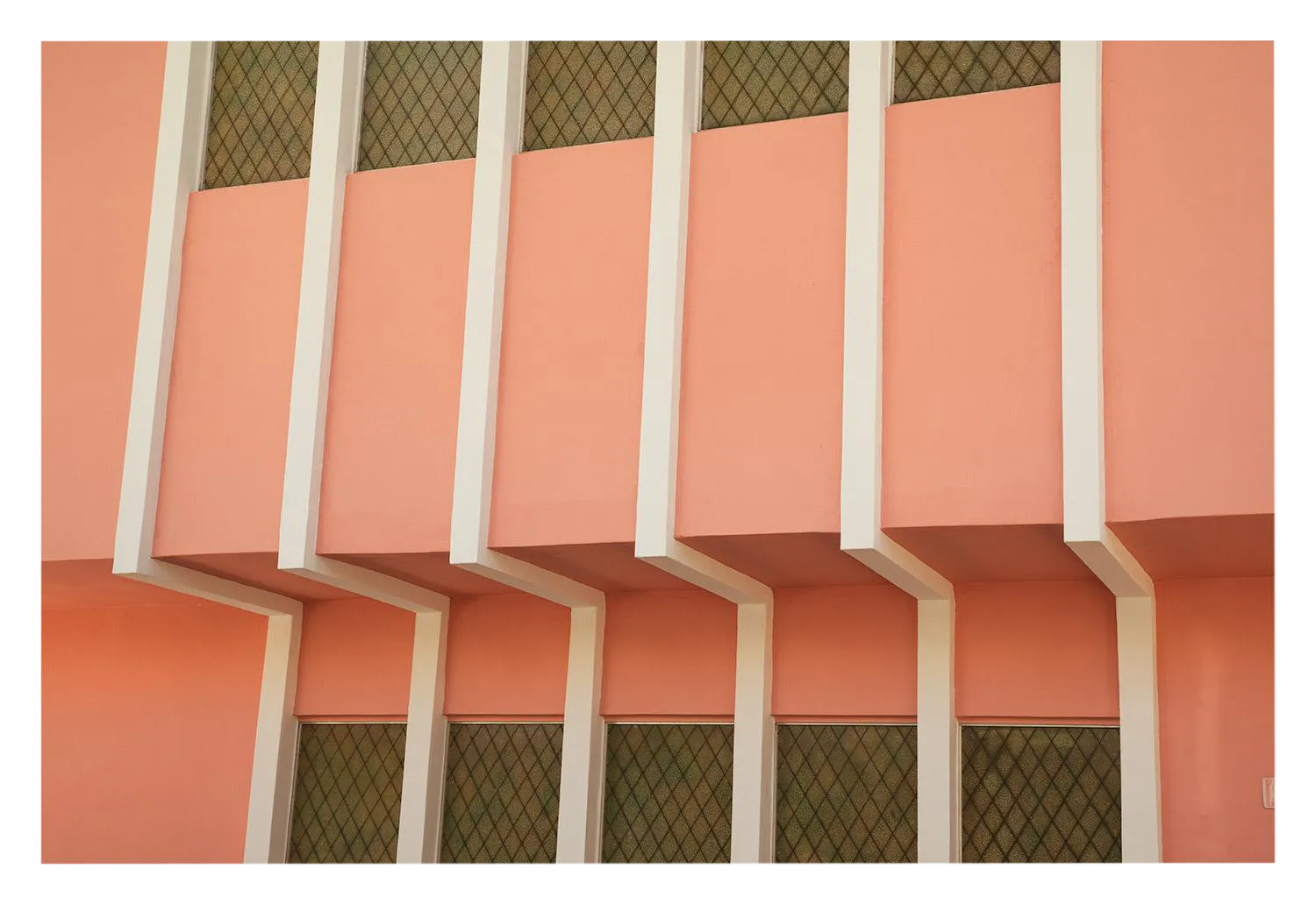 Peach-Colored Art Deco Building in Miami Large Photo Pigment Print ...
