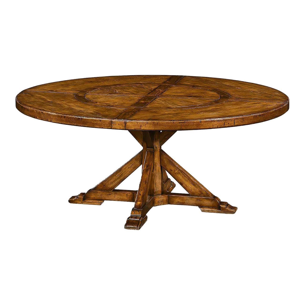 Rustic Round Dining Table | Chairish