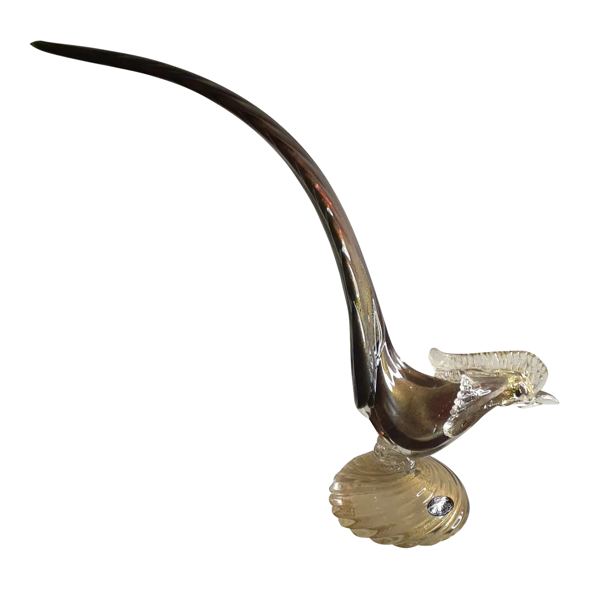 1980s Seguso Murano Art Glass Road Runner Sculpture, Made in Italy ...