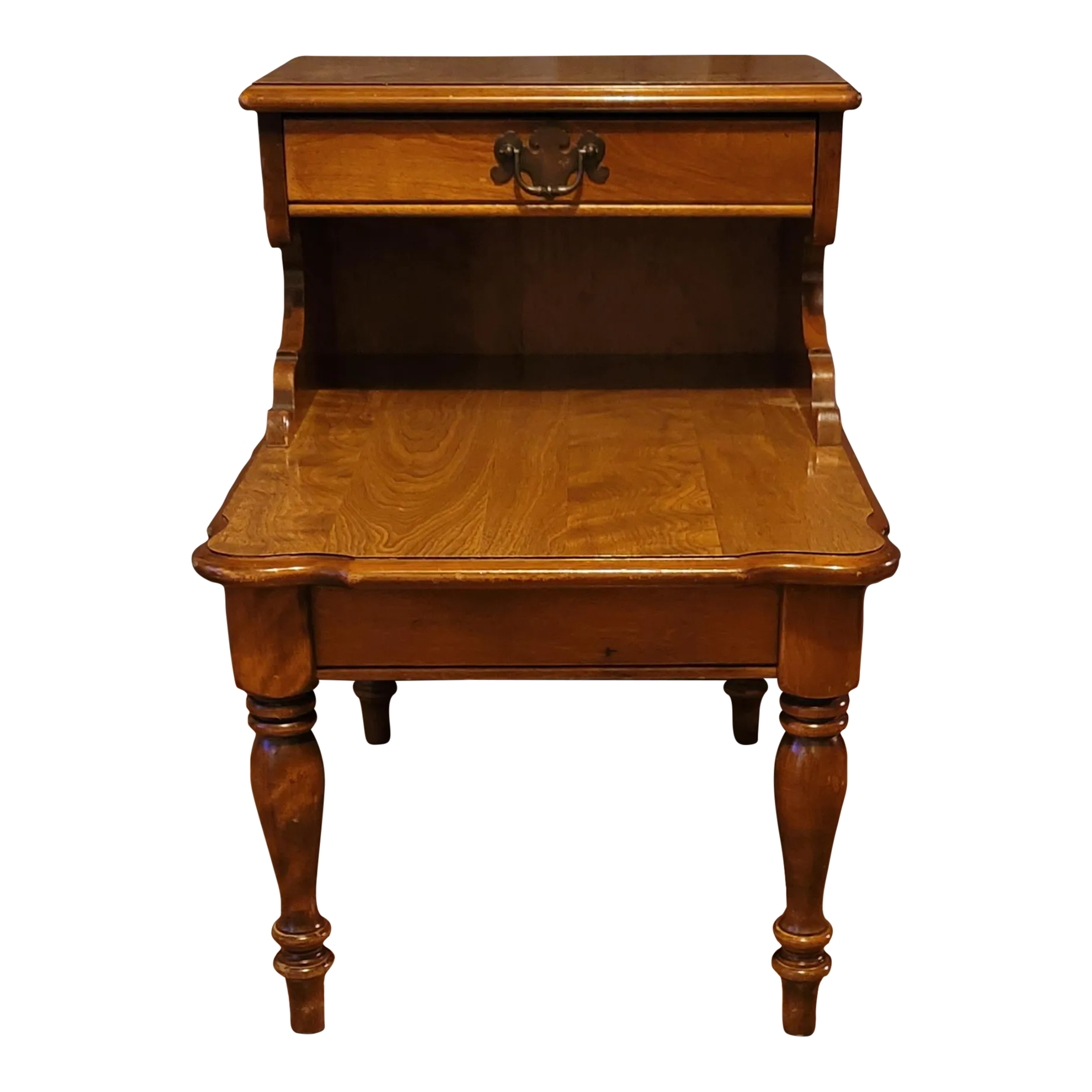 1960s Ethan Allen Mid Century Two-Tier Side End Table With Drawer ...