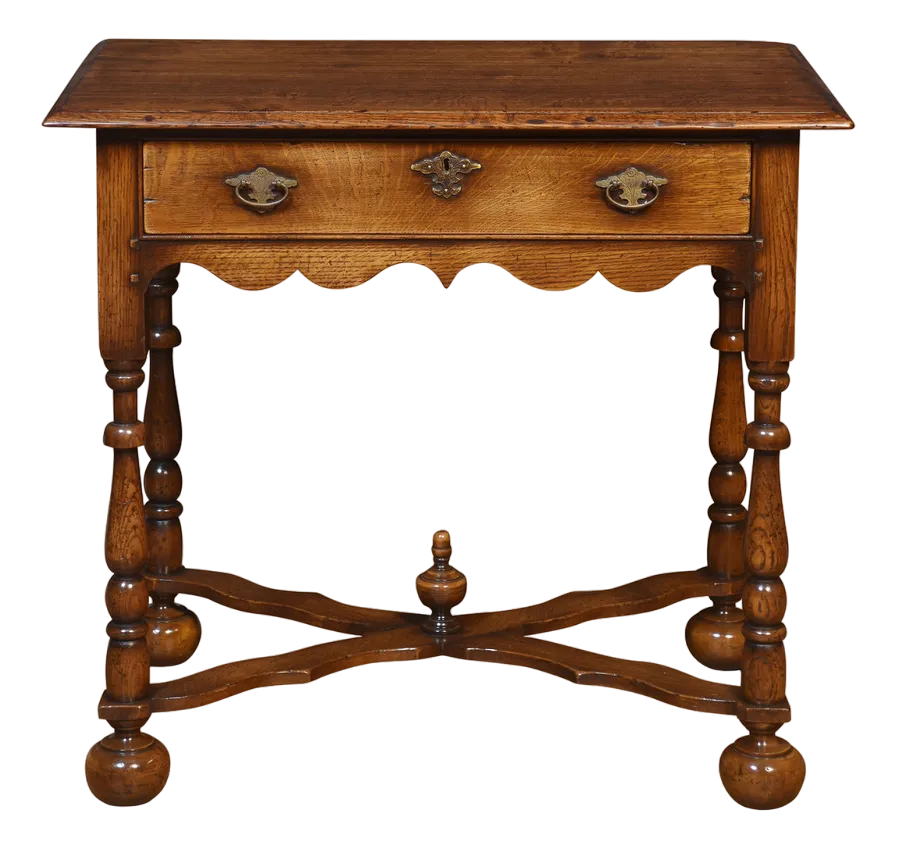 Antique Oak Side Table, 1890s | Chairish