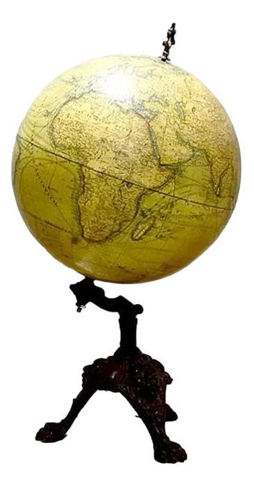 Vintage World Map Globe, 1920s | Chairish