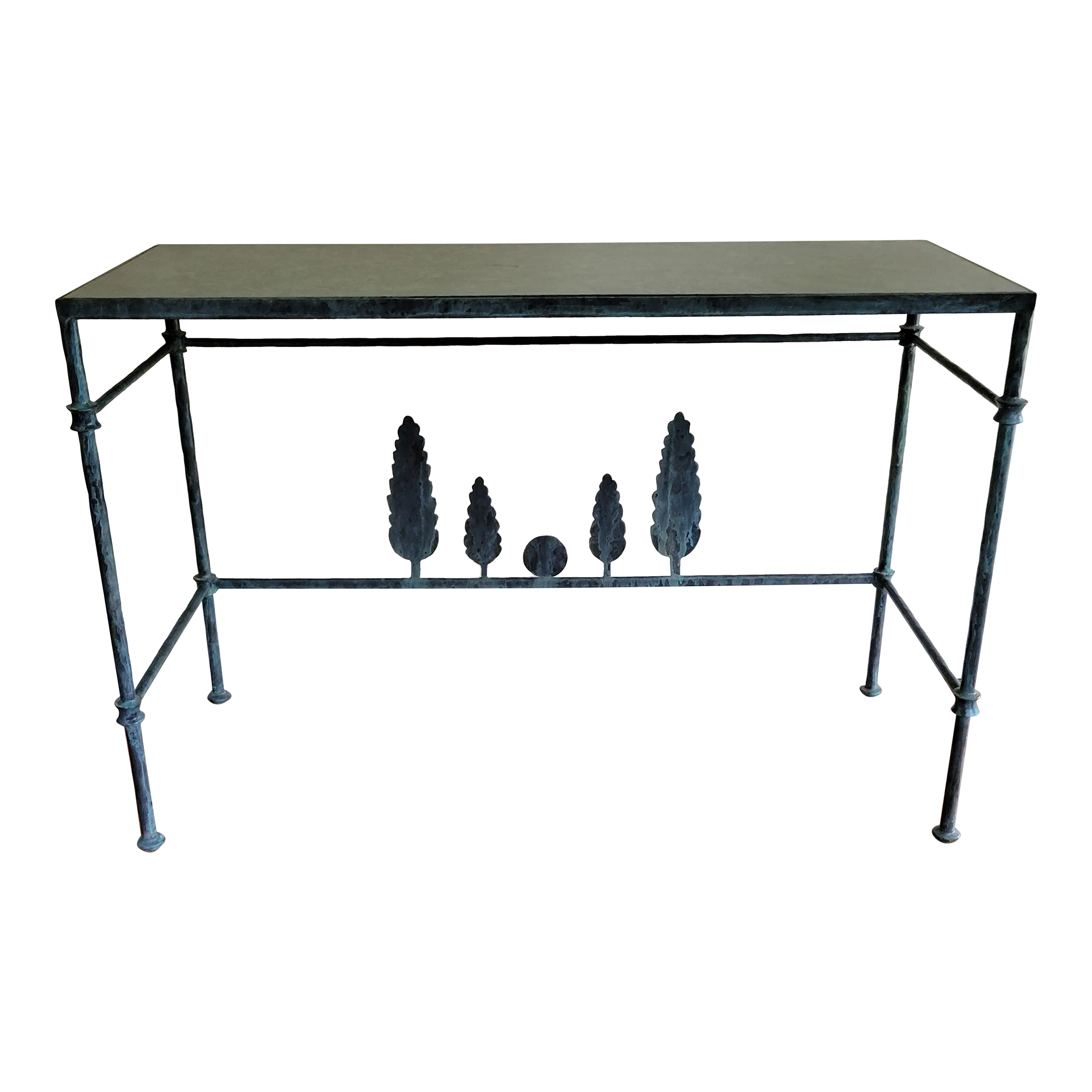 1980s Giacometti Style Tree Console Attributed to Niermann Weeks | Chairish