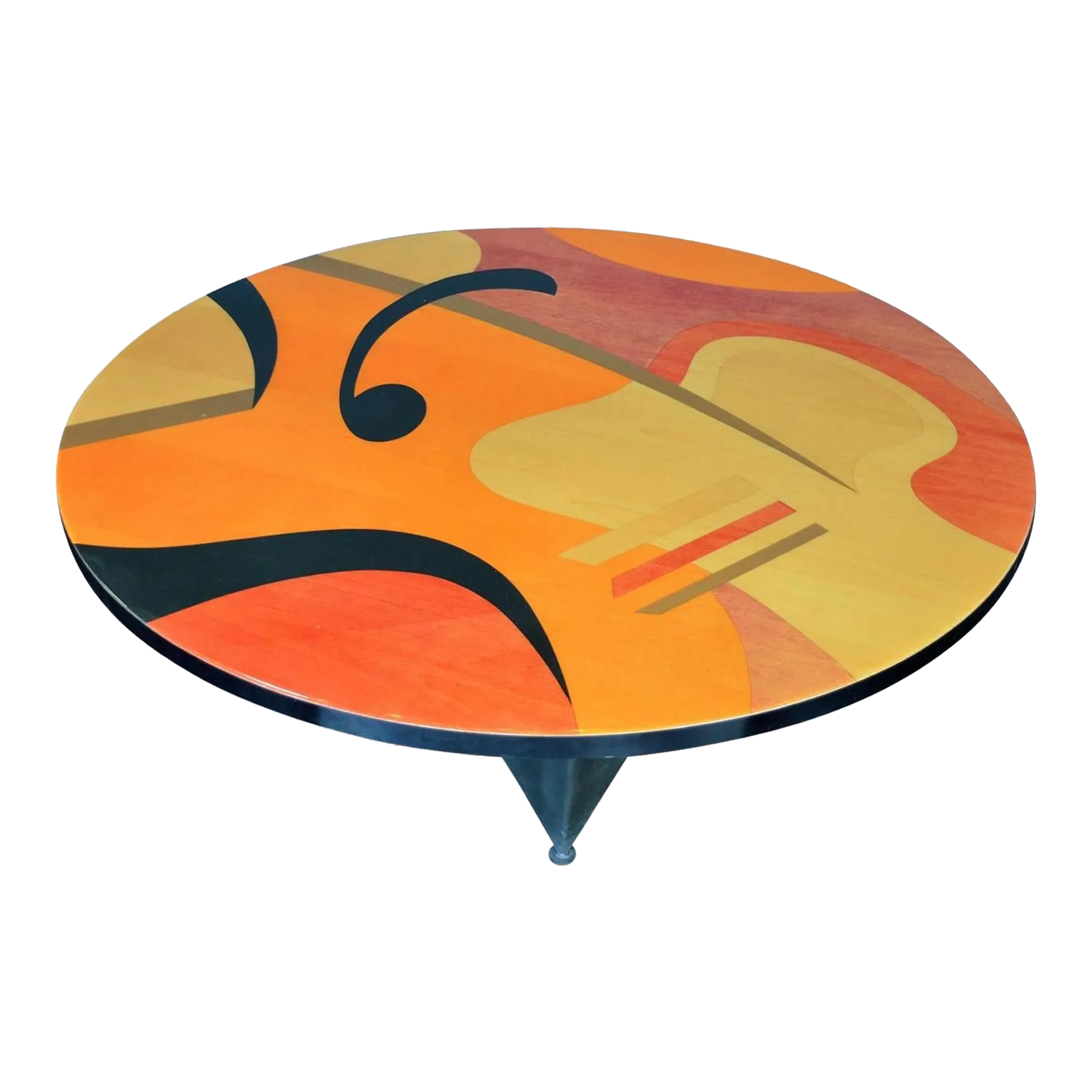 Abstract Design Wooden Coffee Table by Benjamin Le. | Chairish