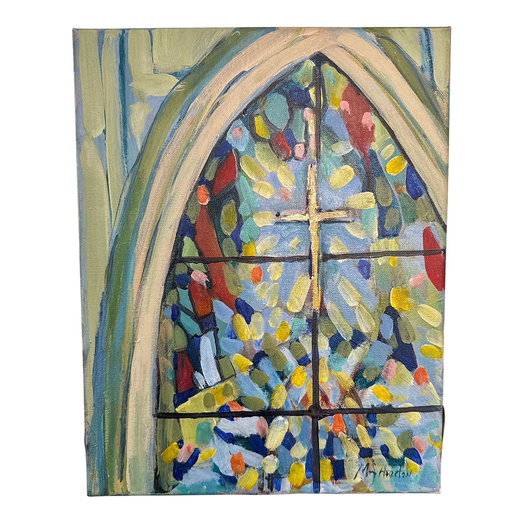 "Church Window" Original Painting by Mary Houston | Chairish