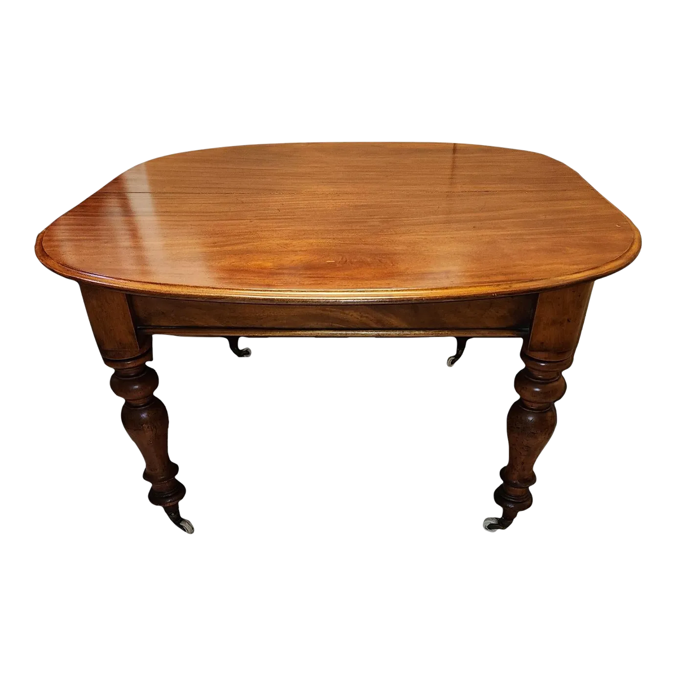 1800s English Mahogany Victorian Extending Dining Table | Chairish