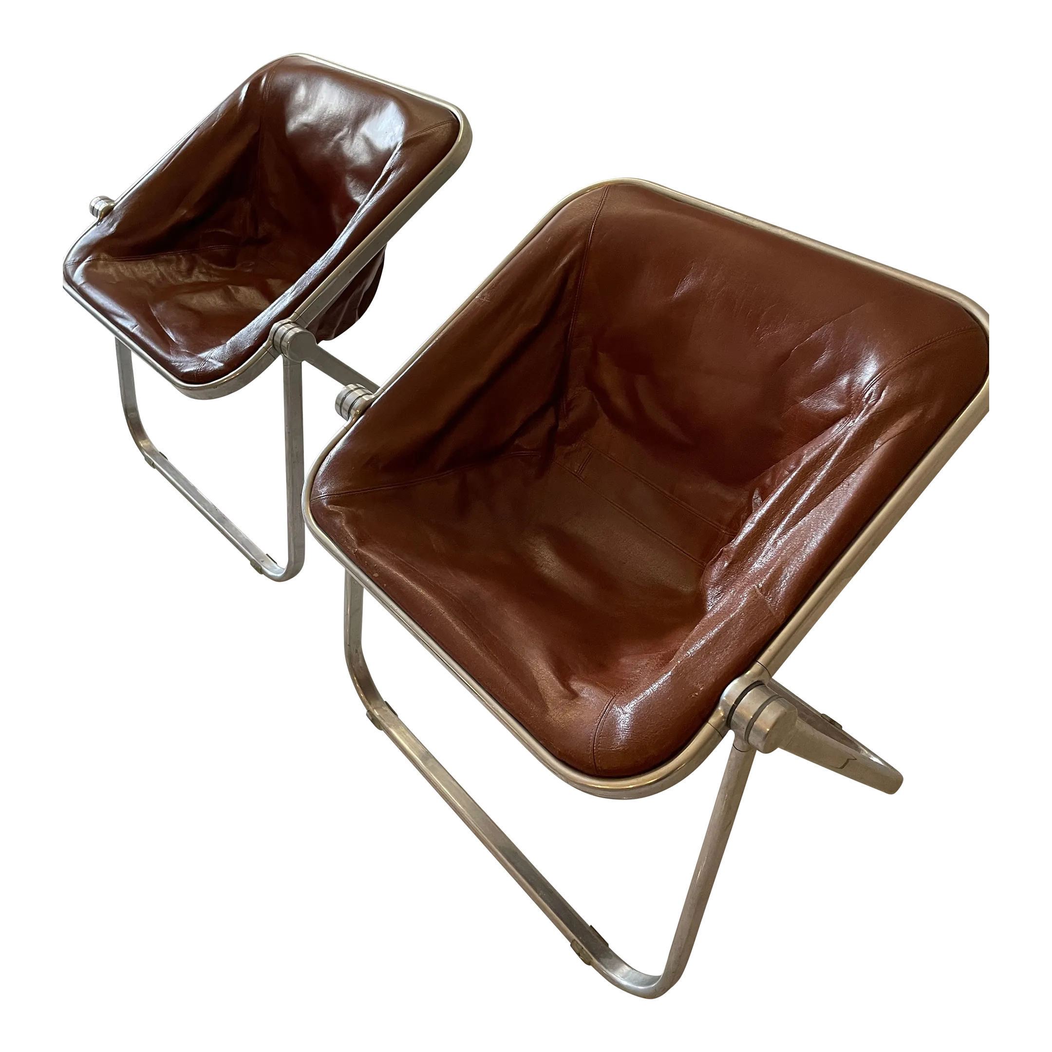 Mid-Century 1960s Set of 2 Giancarlo Piretti Italian Space Age Plona Chairs | Chairish
