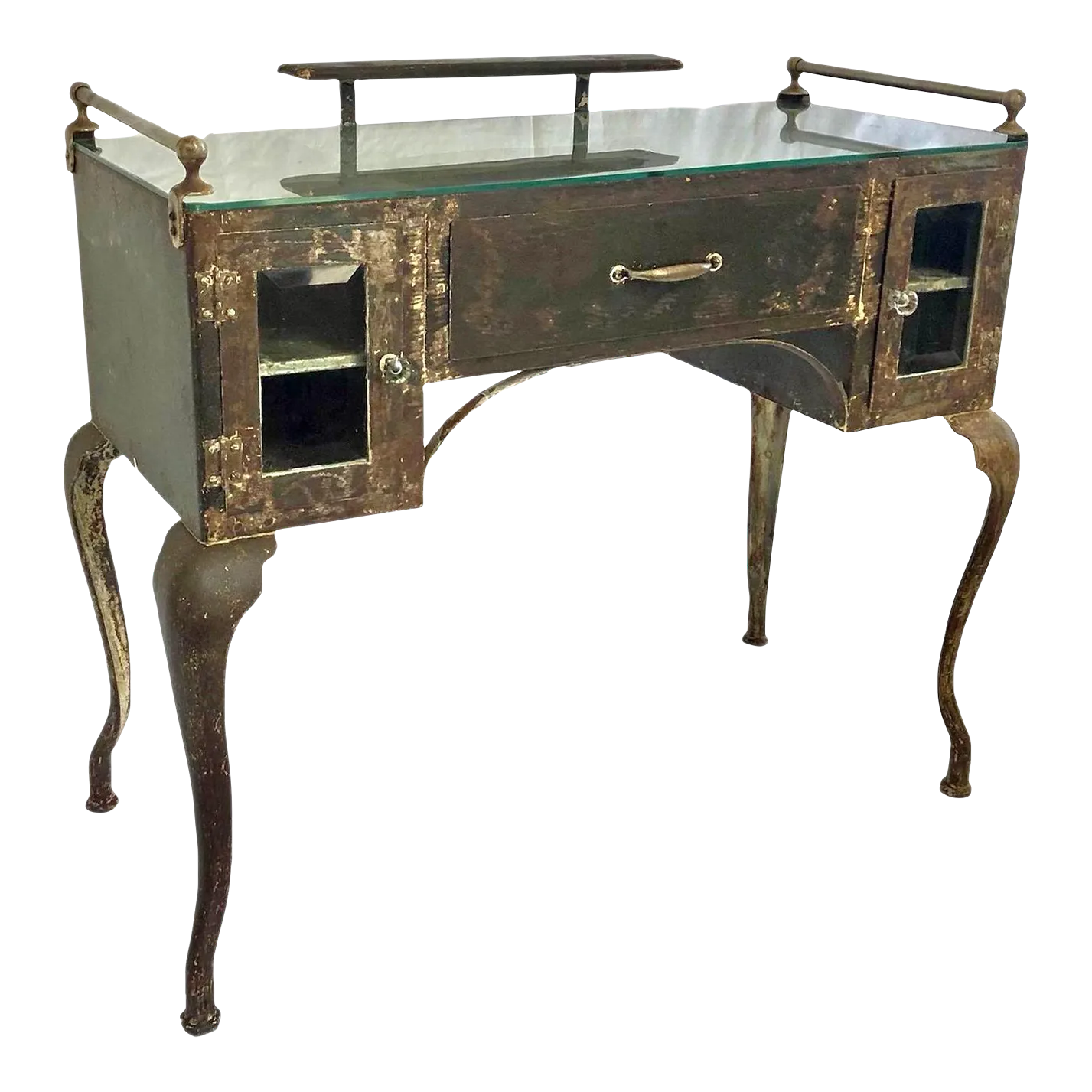 1930's Industrial French Metal Vanity | Chairish
