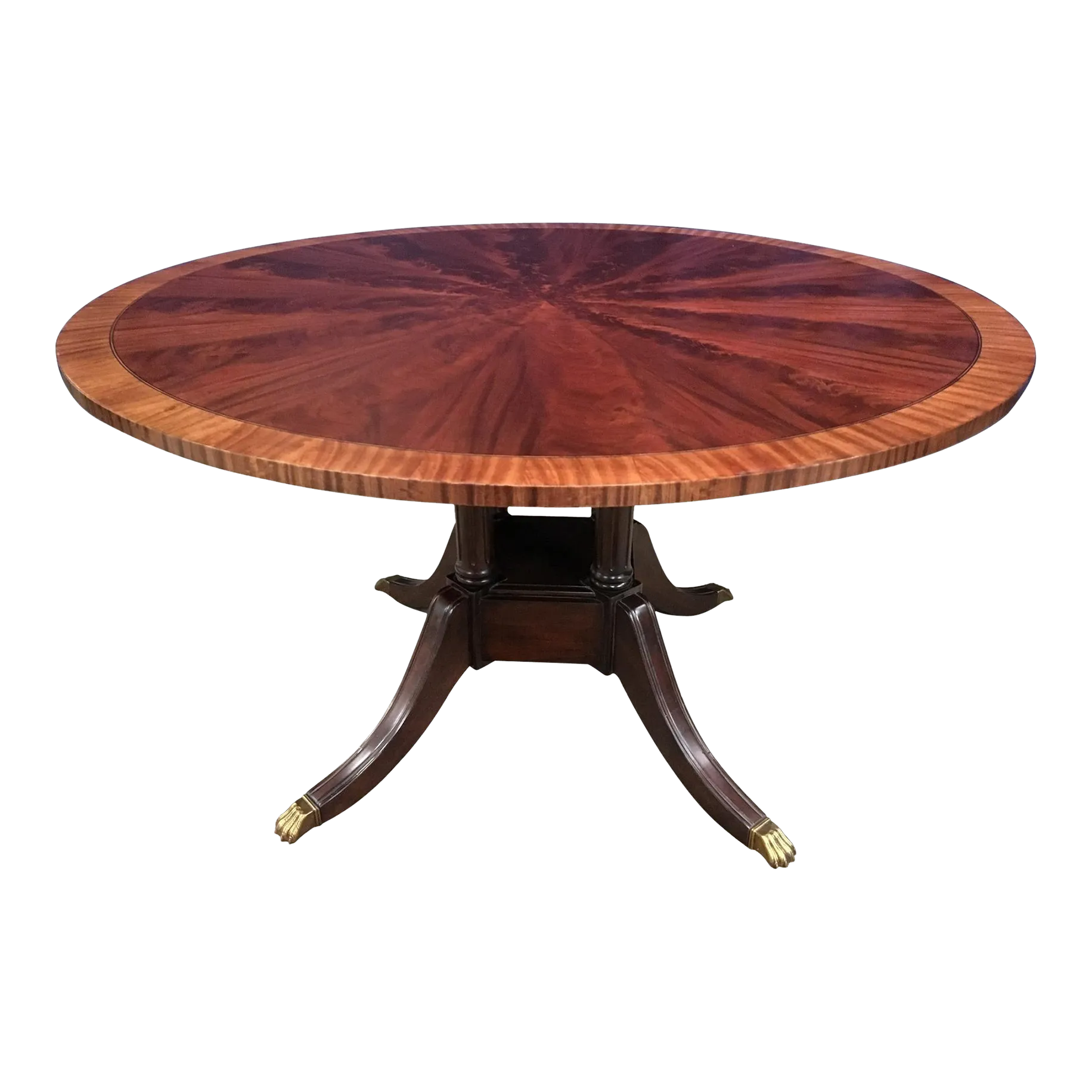 Round Mahogany Georgian Style Pedestal Dining Table by Leighton Hall ...