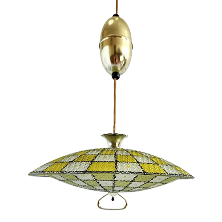 Mid Century Modern Retractable Adjustable Light Fixture | Chairish