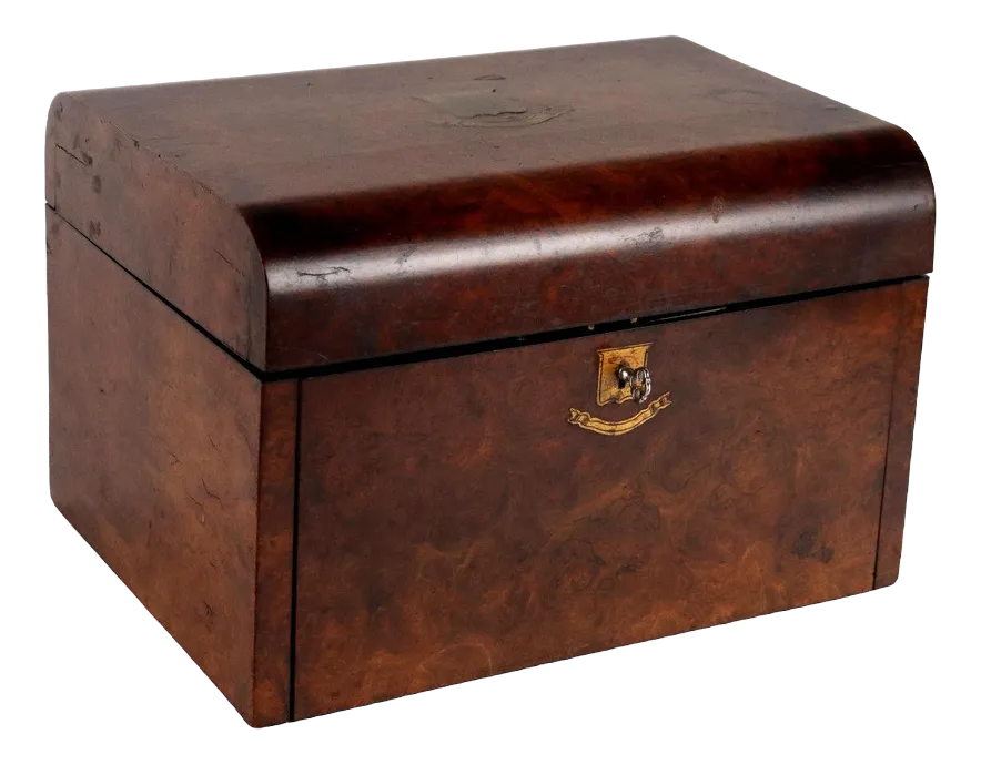 Vintage Lady Box in Brass | Chairish