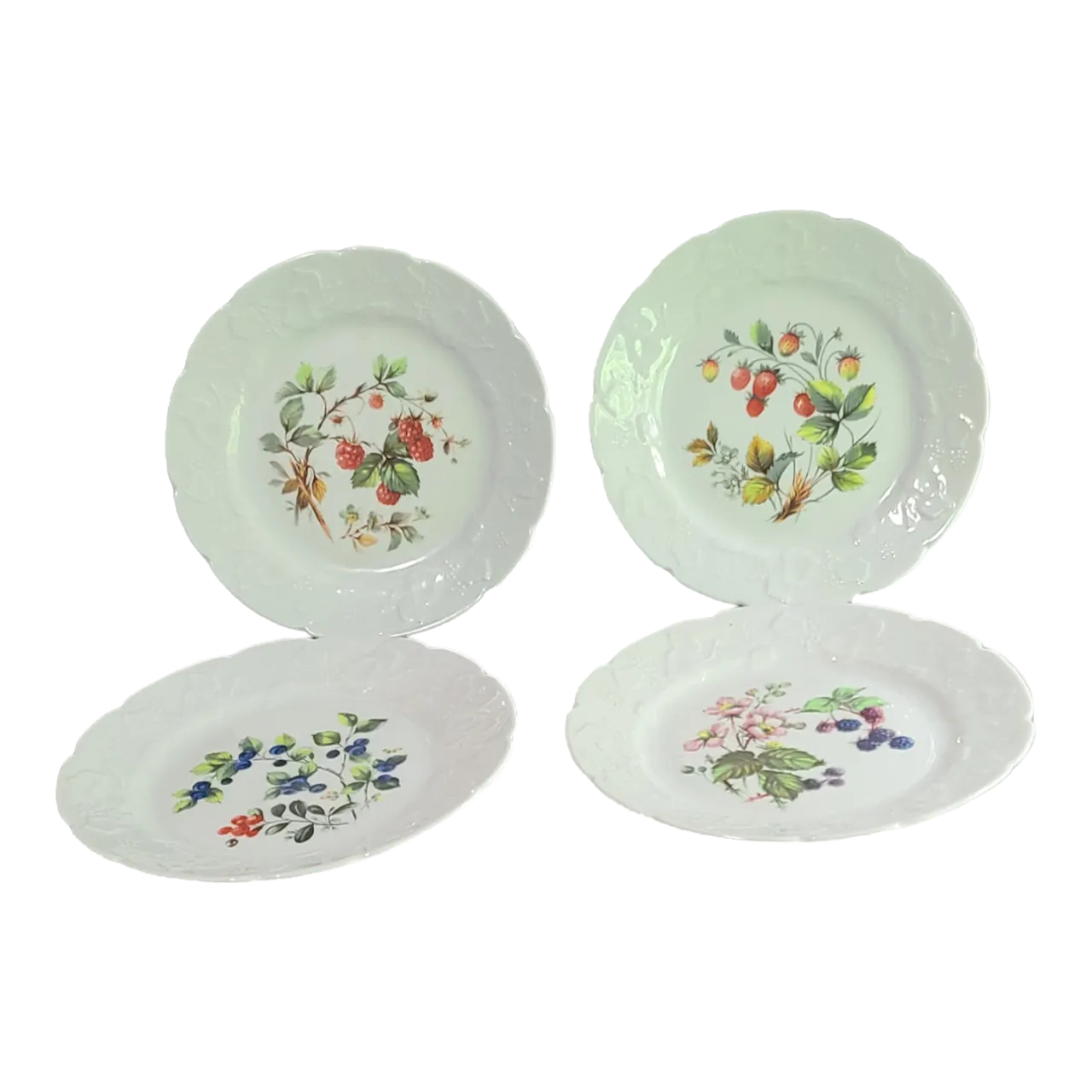Vintage Dansk Made in Franch Fine Porcelain Hand Painted Berry Dessert ...