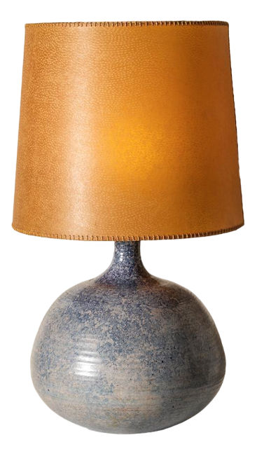 Vintage Glazed Ceramic Table Lamp by Jean Pierre Gasnier, 1970s | Chairish