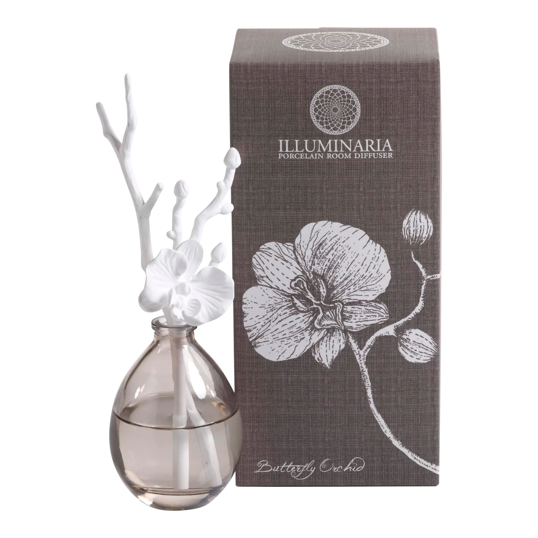 Illuminaria Porcelain Diffuser, Butterfly Orchid Fragrance | Chairish