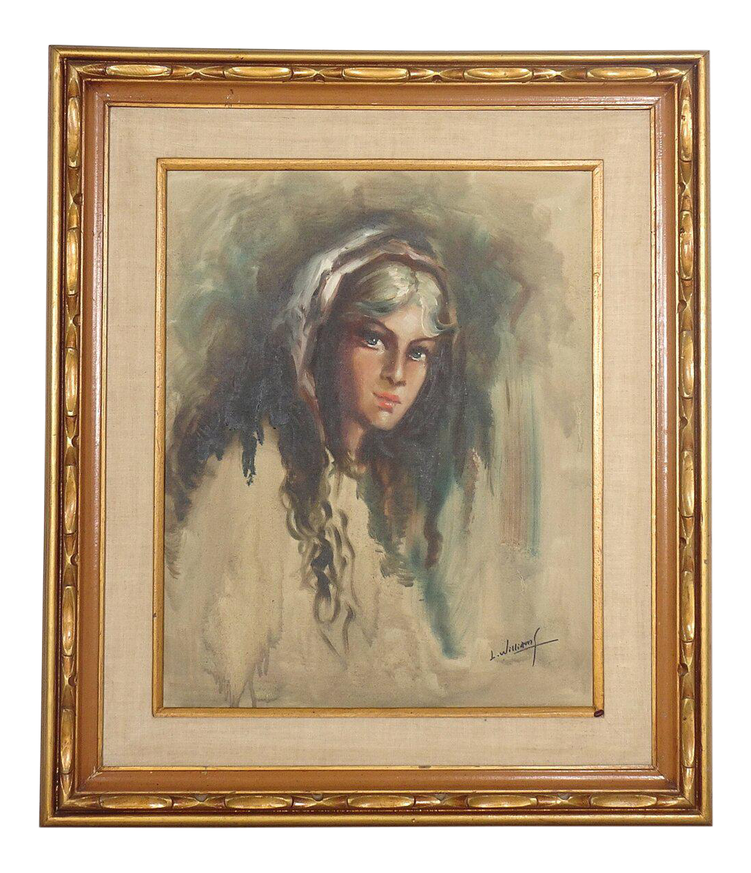 19th Century Isaac L. Williams (1817 - 1895) Signed Oil on Canvas ...