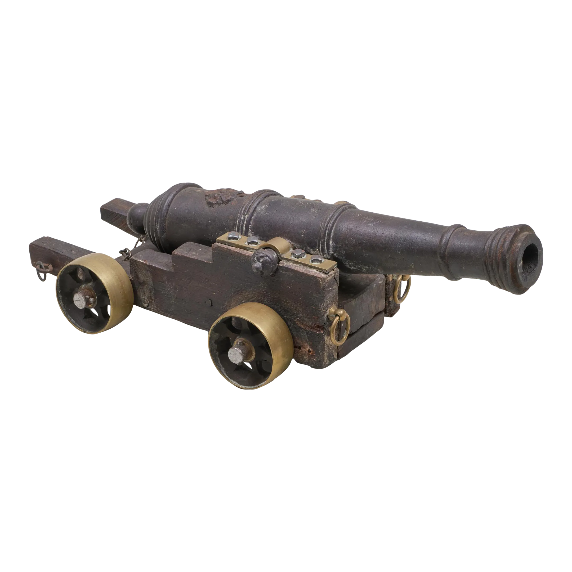 Antique 19th Century English Cast Iron Model of a Signal Cannon With ...