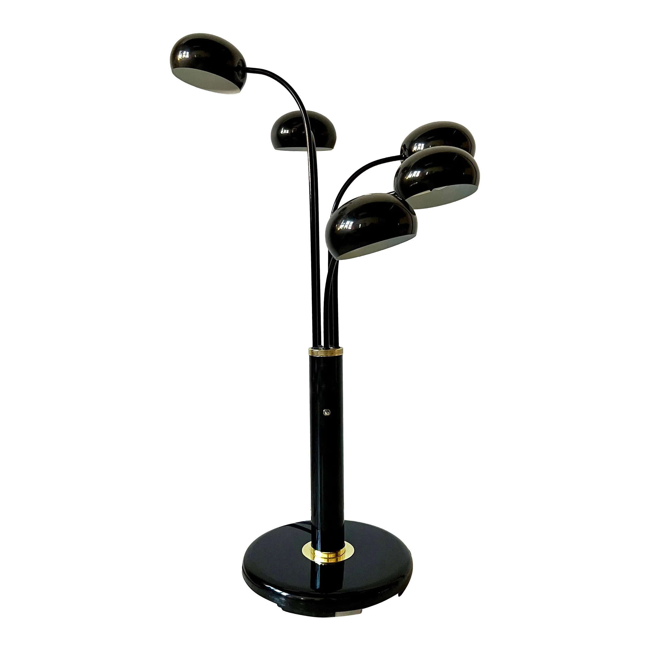 1980s Post-Modern Eyeball Black Metal Multi-Arm Adjustable Task Lamp ...