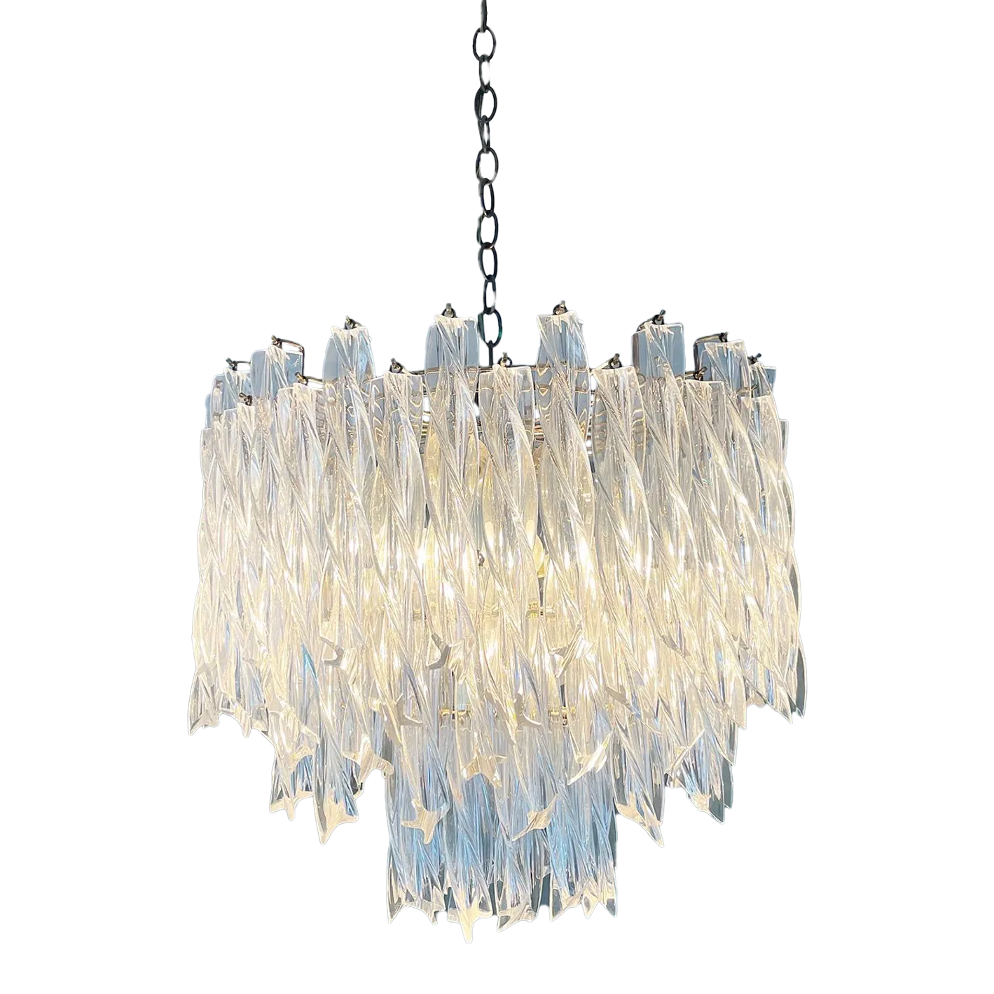 Art Deco Hanging Lucite Chandelier | Chairish