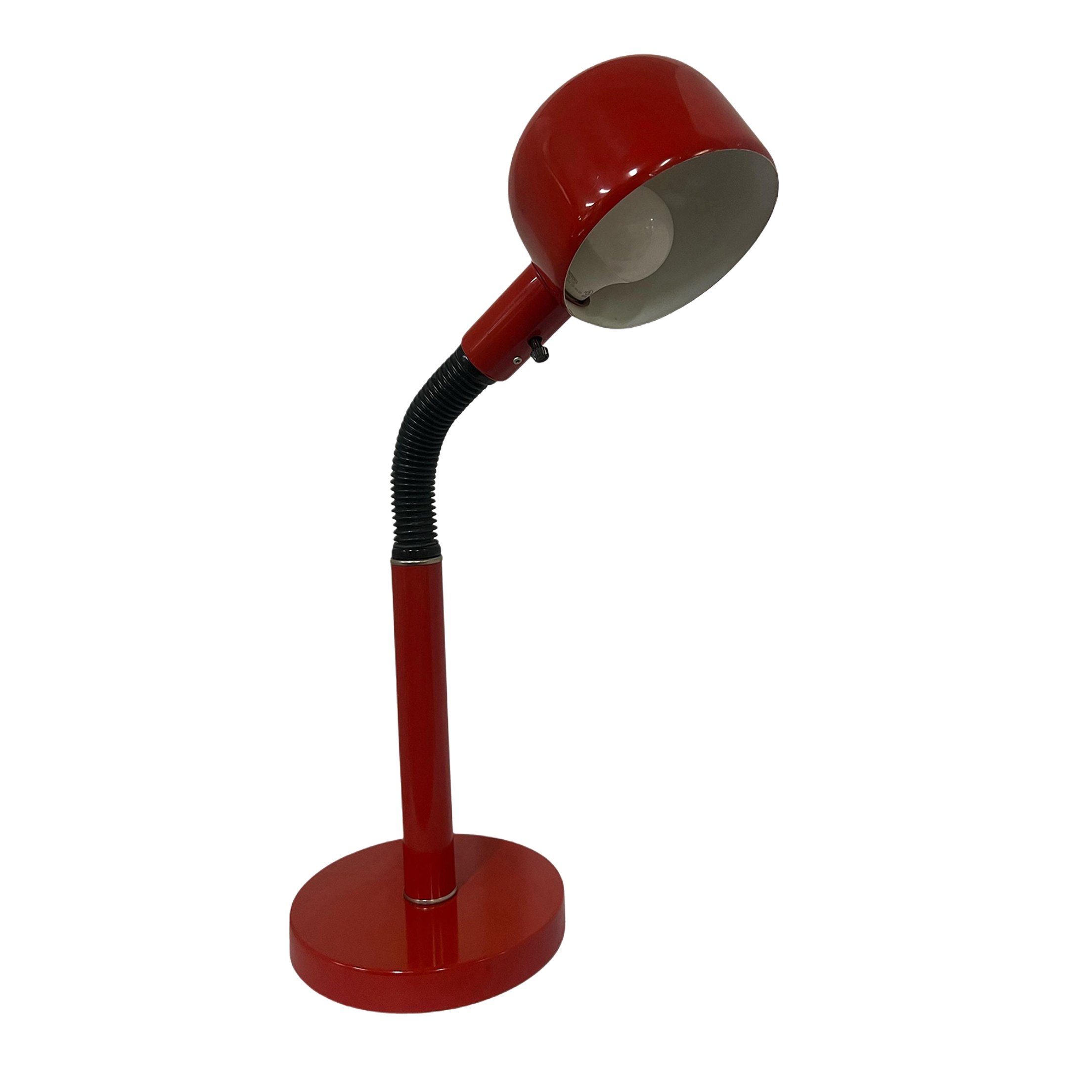 80s Post Modern Red Metal Large Gooseneck Desk Lamp Chairish