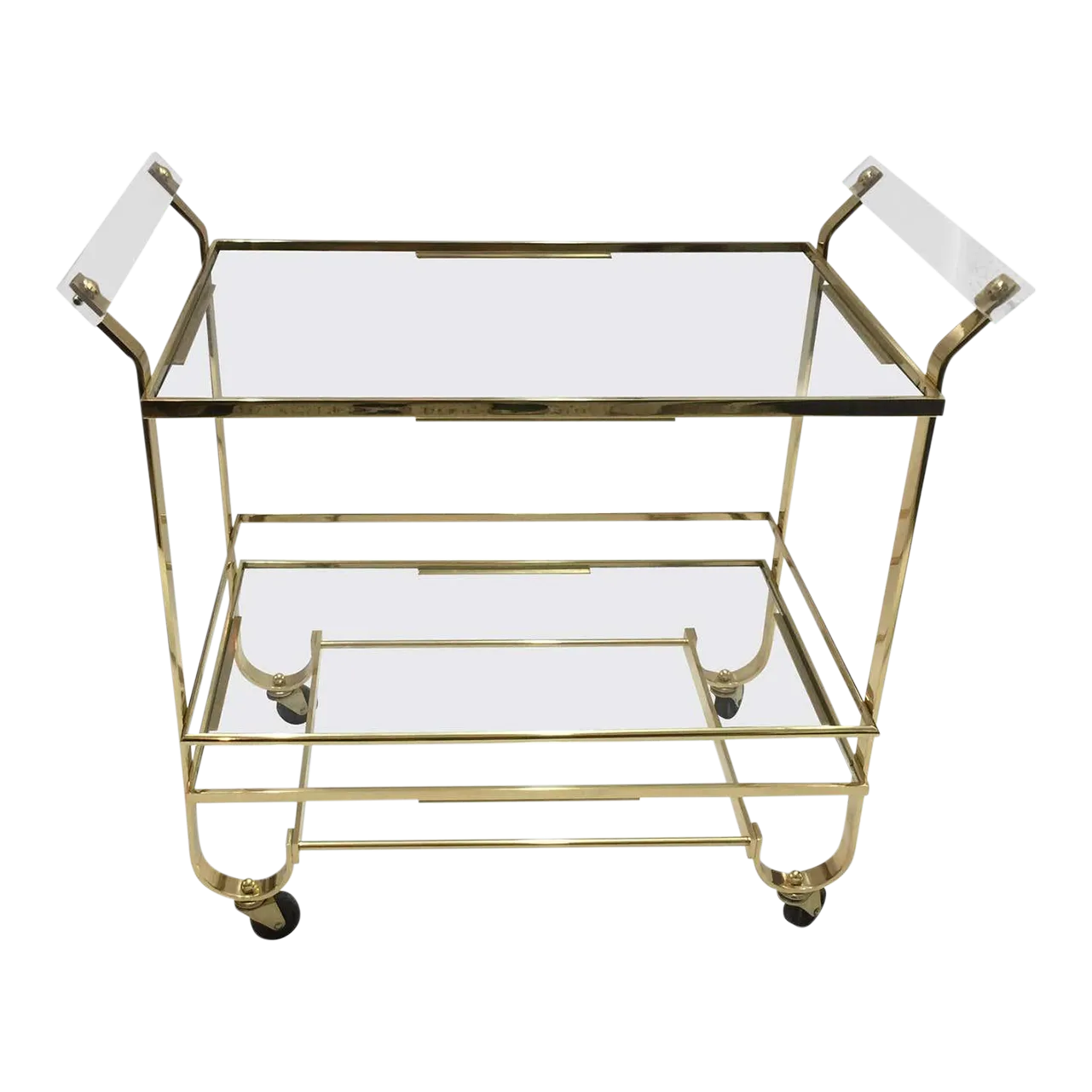 Treitel Gratz Art Deco Brass Bar Cart | Chairish