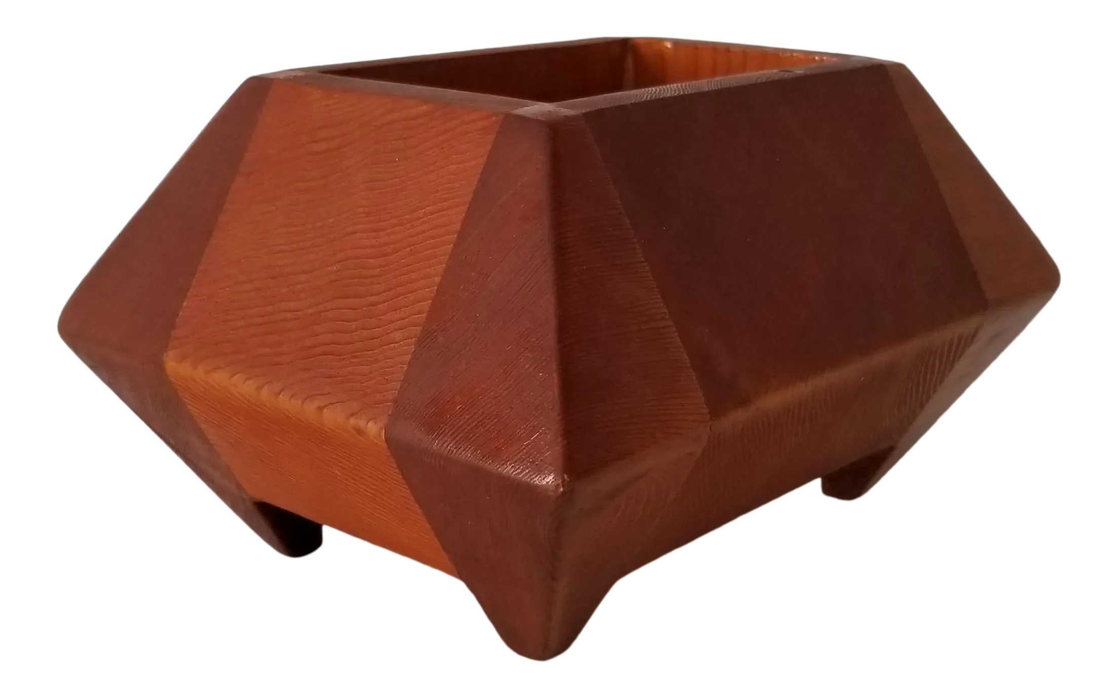 Postmodern Geometric Art Decorative Wood Box | Chairish