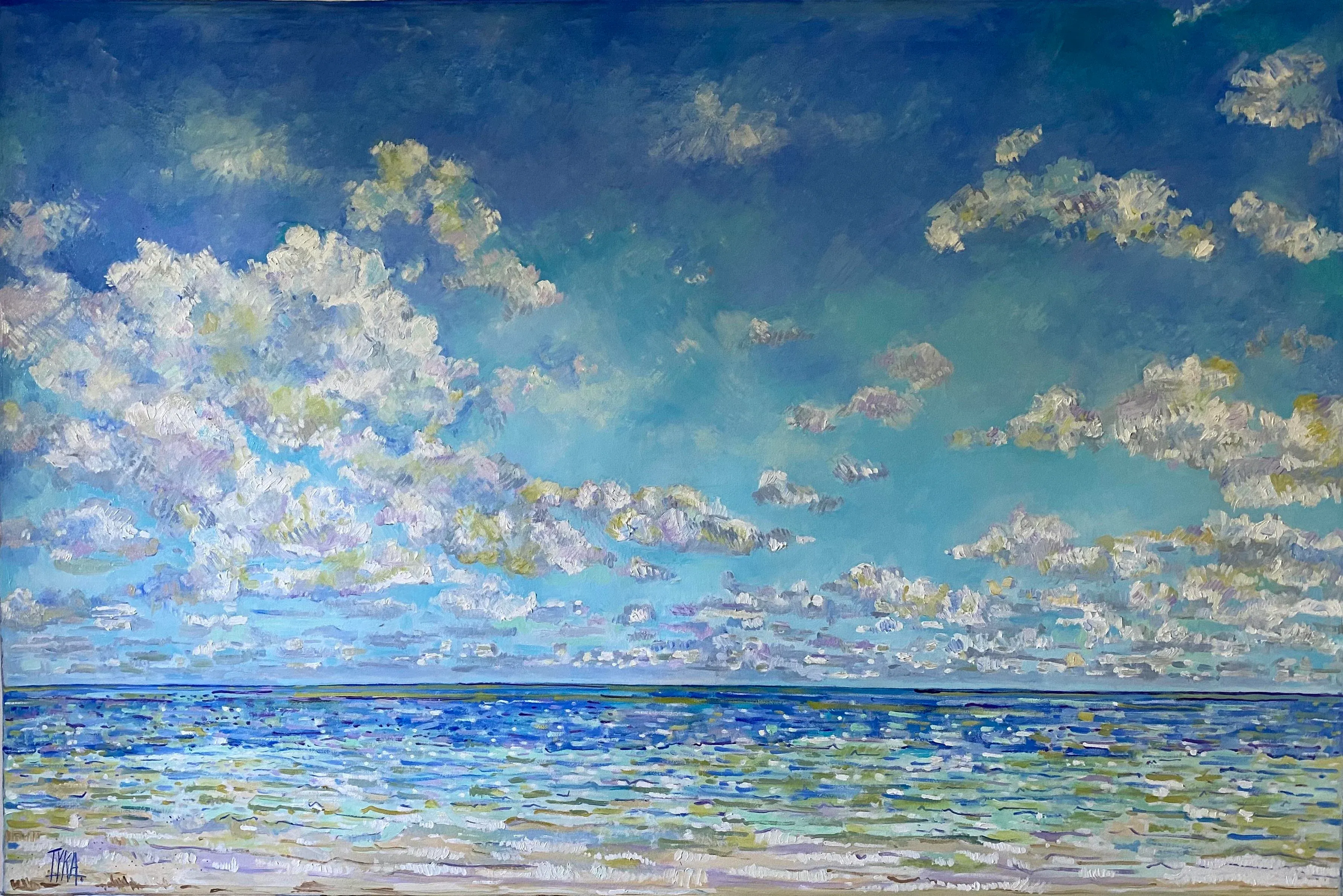 "Key Biscayne Beach" Contemporary Original Seascape Oil Painting by ...