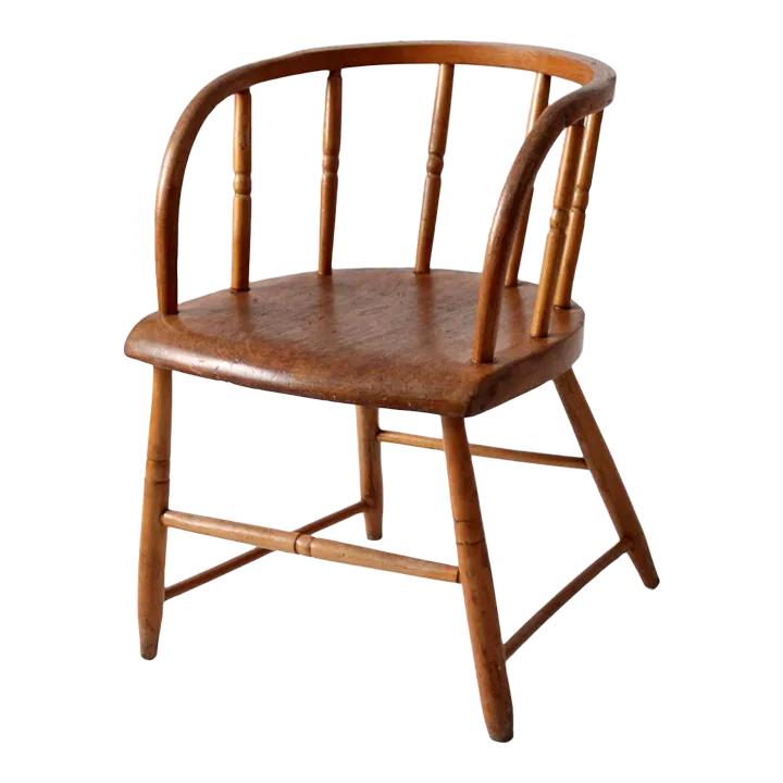 Antique Barrel Back Chair | Chairish