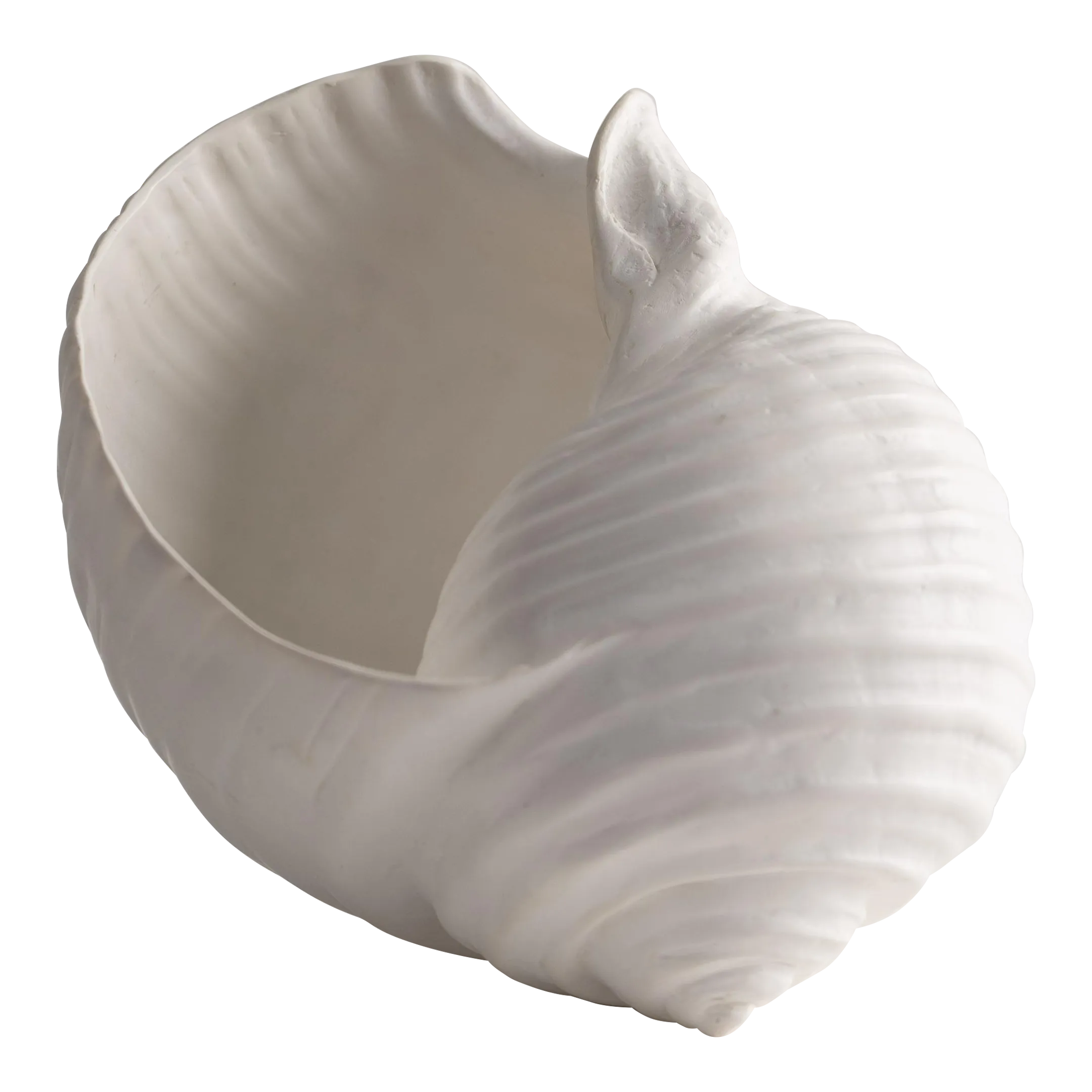 Vintage White Faux Conch Seashell Decor Accent | Chairish