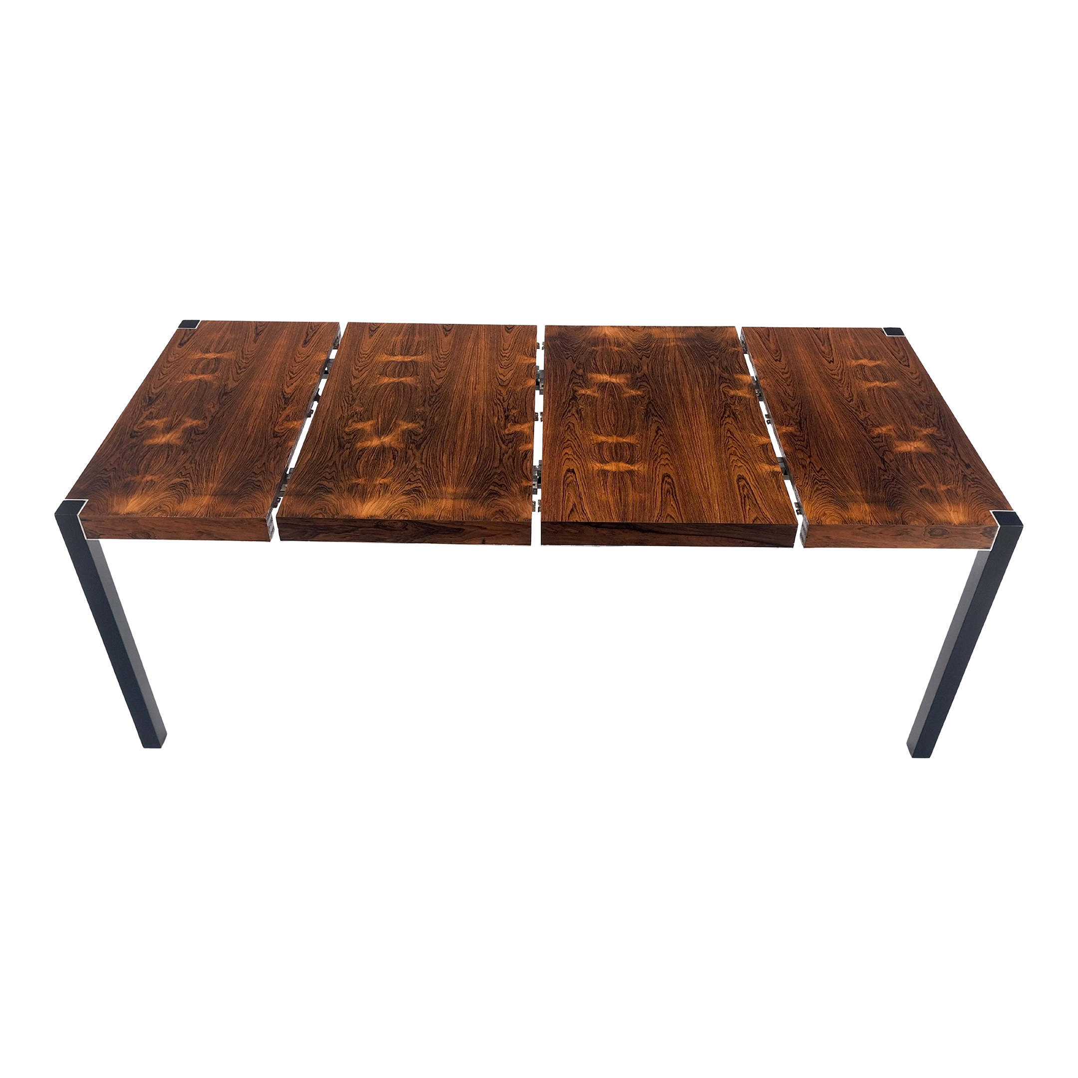 John Stuart Rosewood Top Square Top Game Dining Table Two Extension ...