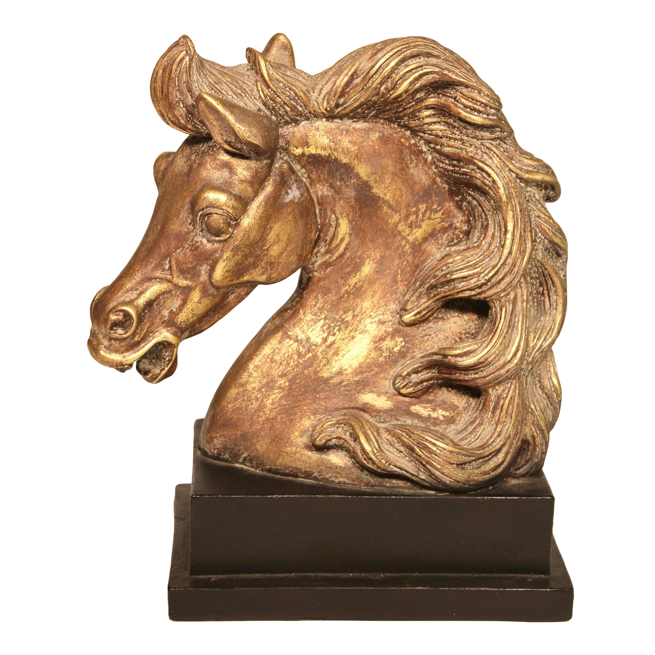 Vintage English Traditional Papier-Mâché Horse Head Sculpture | Chairish