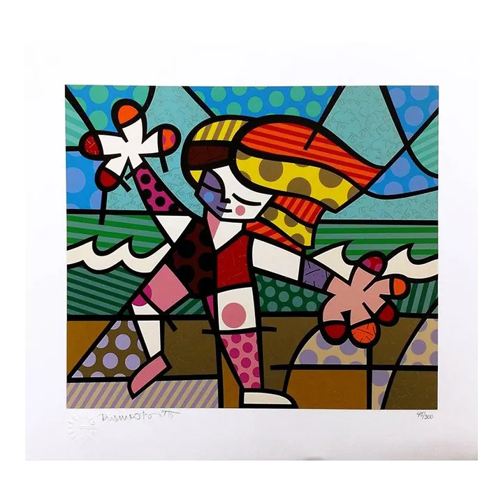 "Golden Beaches" Romero Britto Pop Art Signed and Numbered Screen Print ...