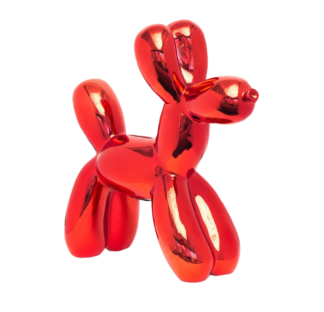 Interior Illusions Plus Red Balloon Dog Bank - 12" Tall | Chairish