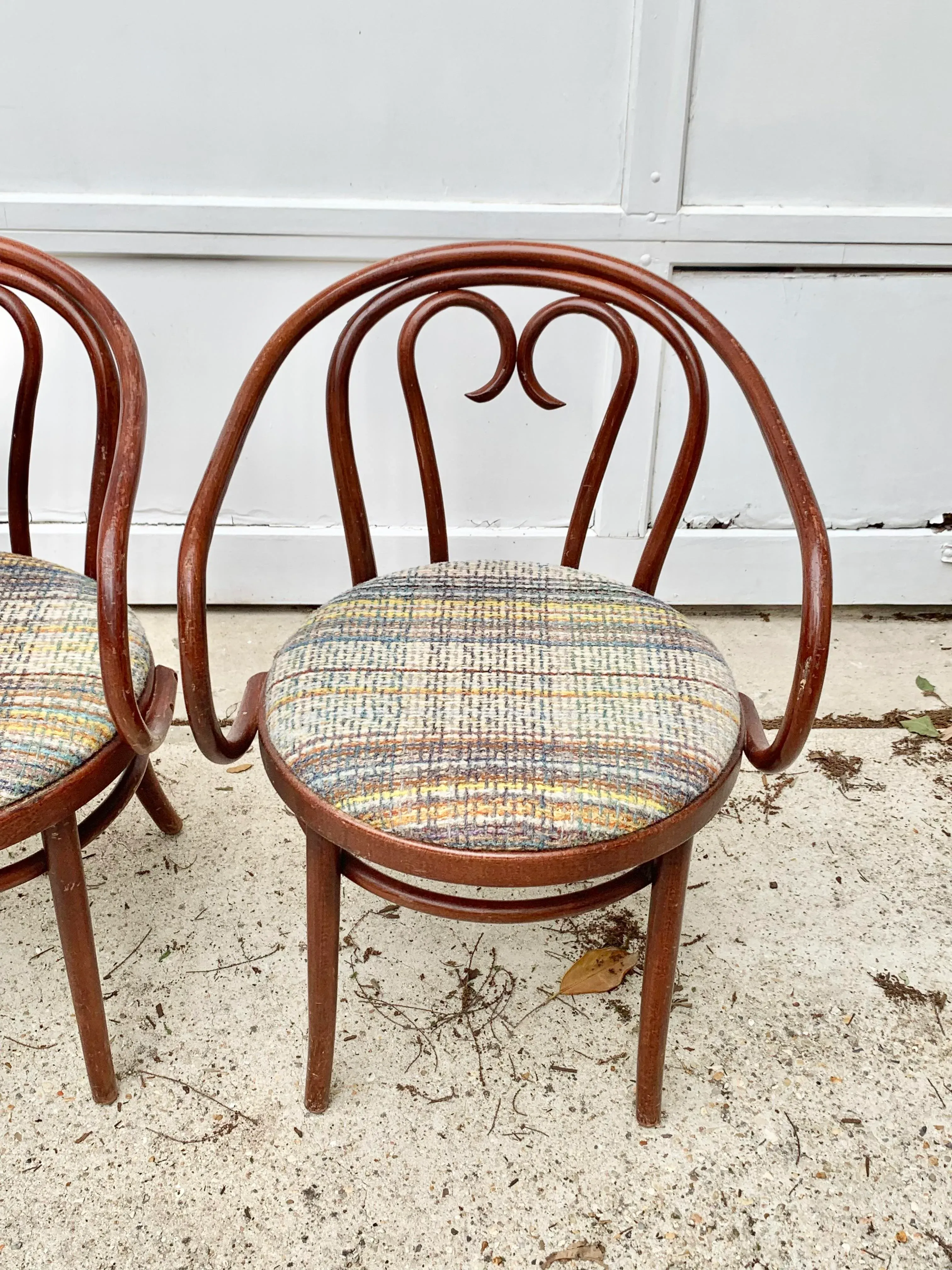Vintage Thonet Style Bentwood Arm Chairs Set of 6 Chairish