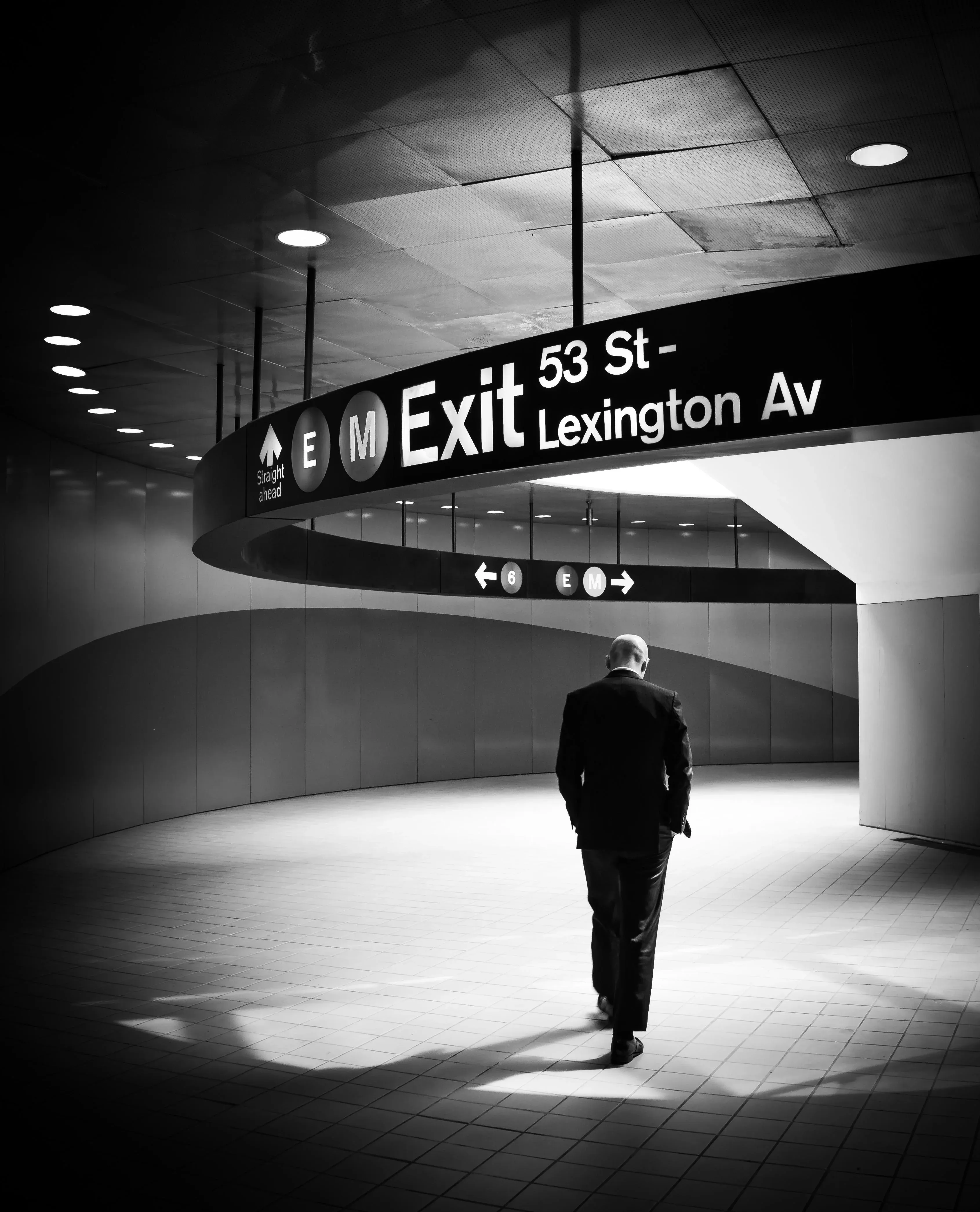 "Exit - New York City" Contemporary Black and White Photograph | Chairish