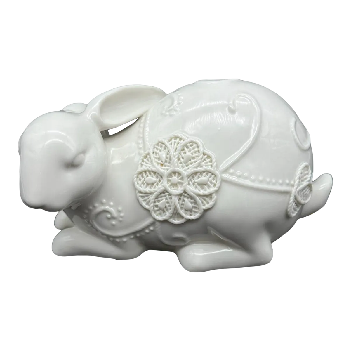 Vintage Porcelain White Rabbit Bunny | Chairish