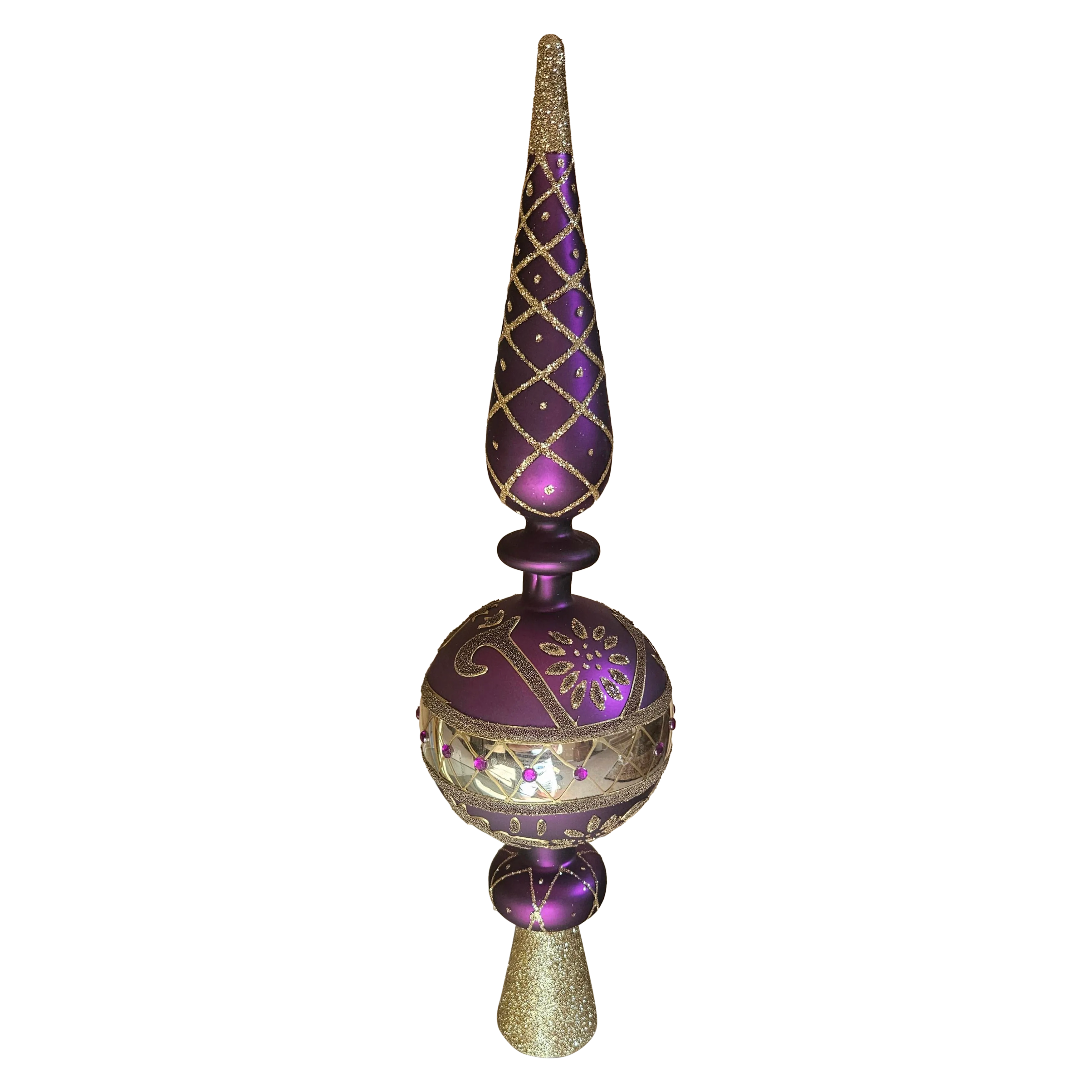 Vintage Saks Fifth Ave Blown Glass Tree Topper | Chairish