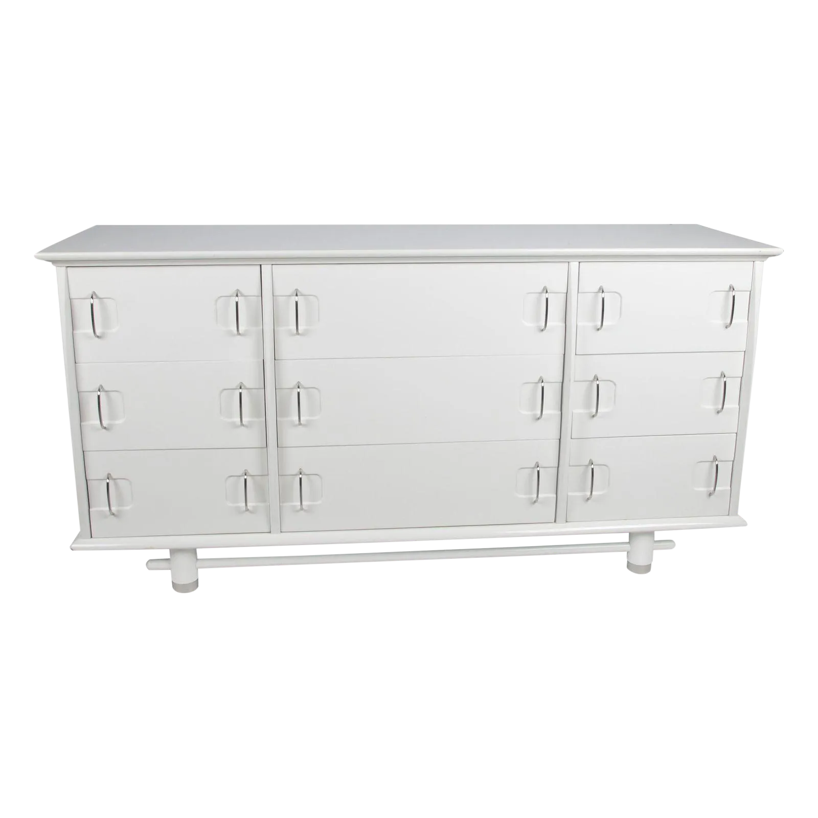 1970s Kent Coffey White 9-Drawer Dresser | Chairish