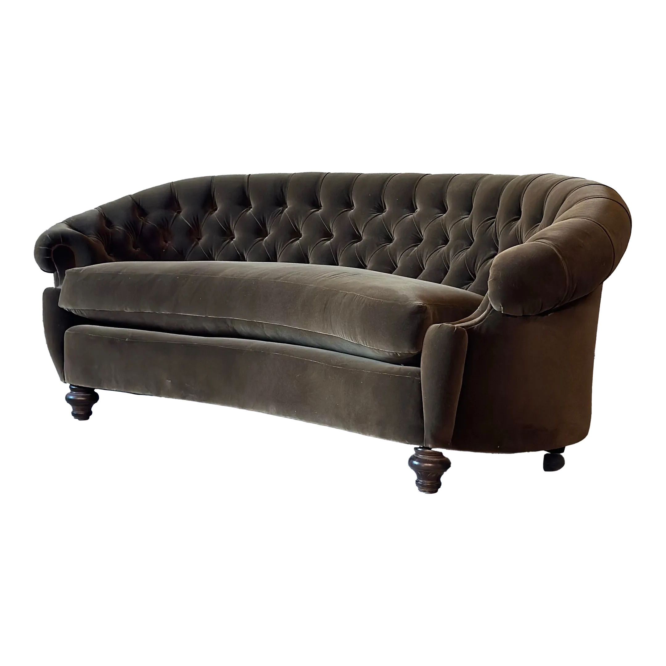 Curved chesterfield store