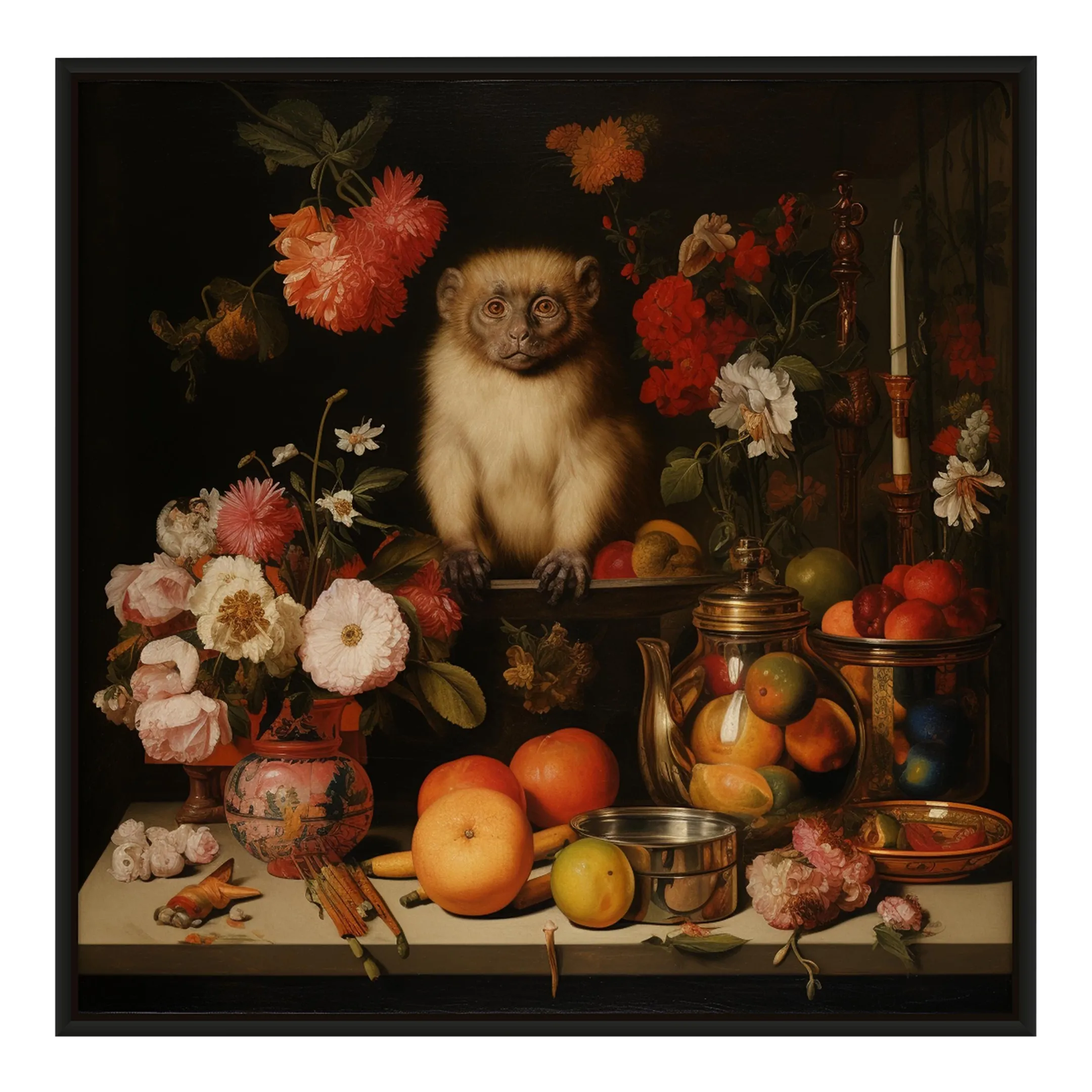 Framed 32' X 32' Collector Fine Art Print 'Still Life With Fruits ...