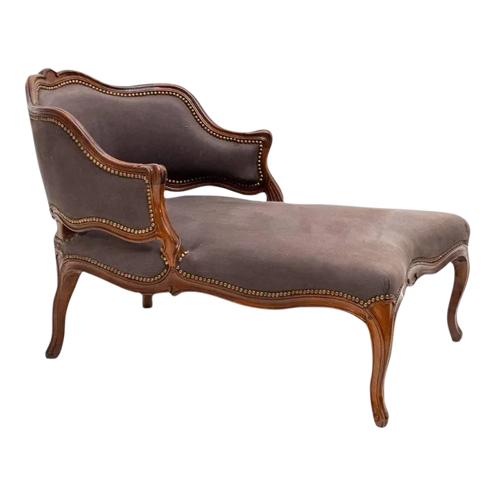 Late 19th Century Petite French Chaise Lounge | Chairish